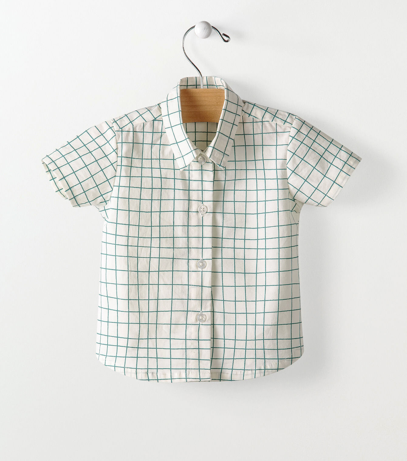 Windowpane Print Button Top
