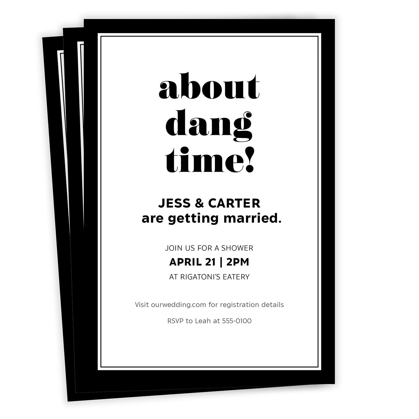 About Dang Time Funny Wedding Shower Invitation - Invitations | Hallmark