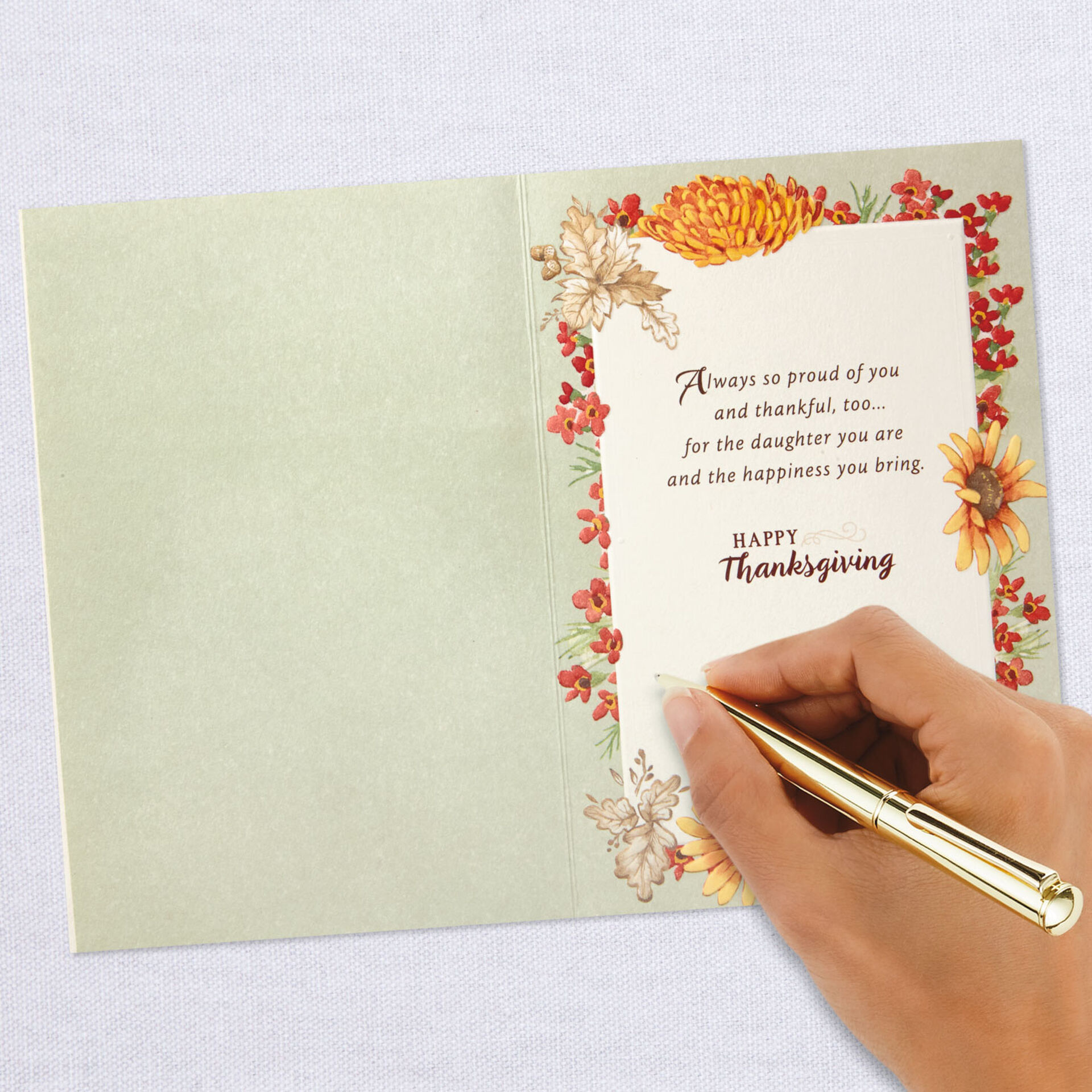 Fall Flowers Thanksgiving Card for Daughter - Greeting Cards - Hallmark