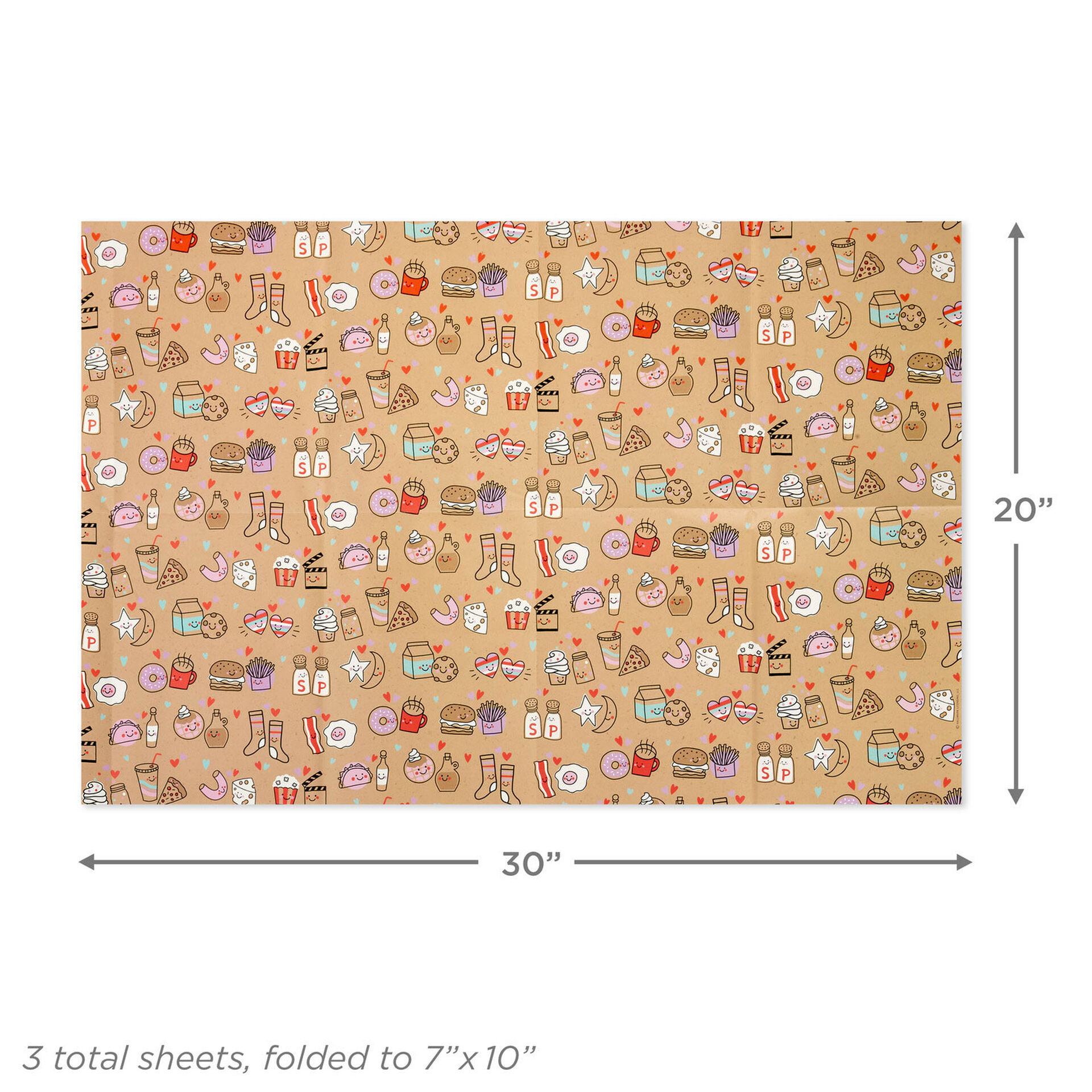 Better Together Flat Wrapping Paper With Gift Tags, 3 sheets - Wrapping ...