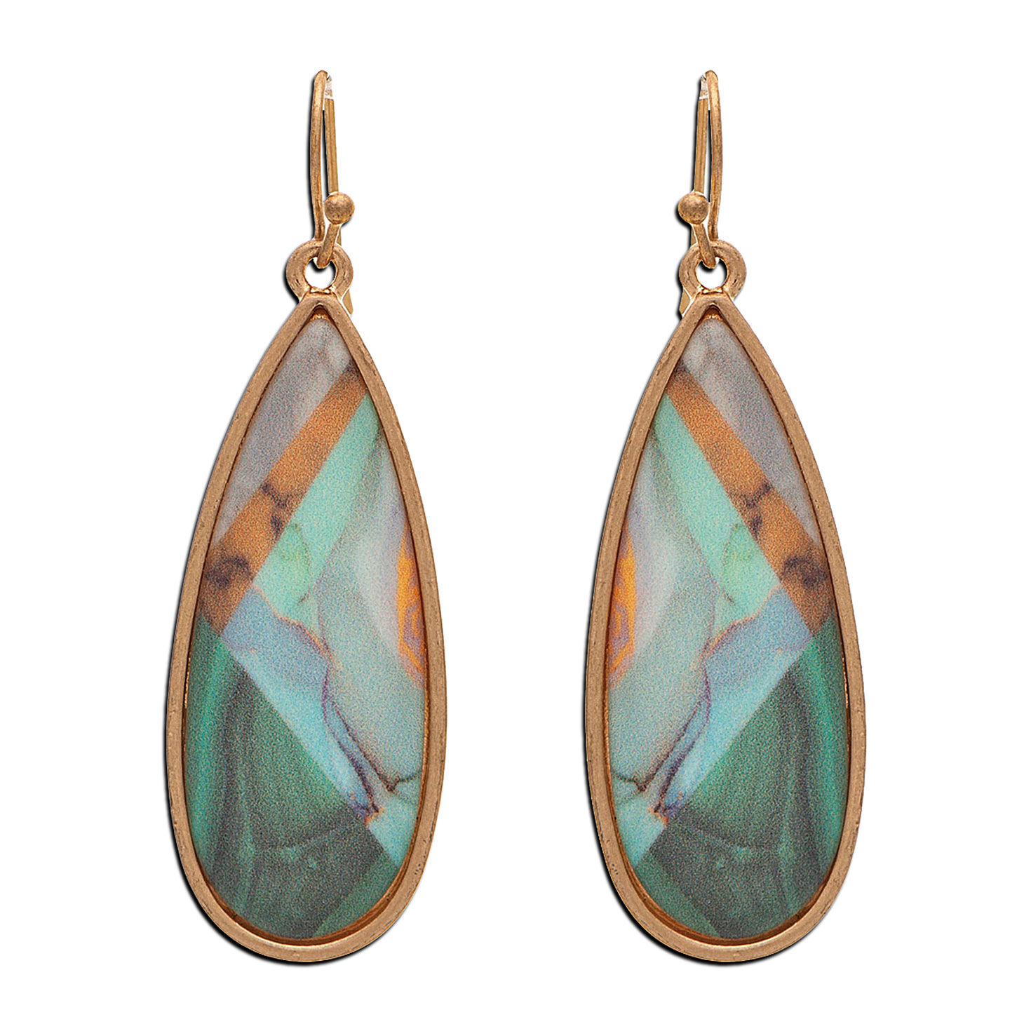 Rain Jewelry Modern Green Marbled Drop Earrings - Earrings | Hallmark