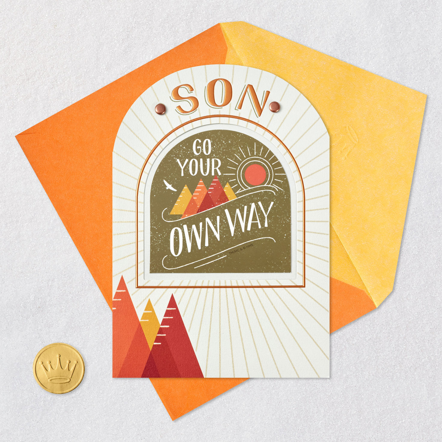 Proud of How You Find Your Own Path Birthday Card for Son With Decal ...