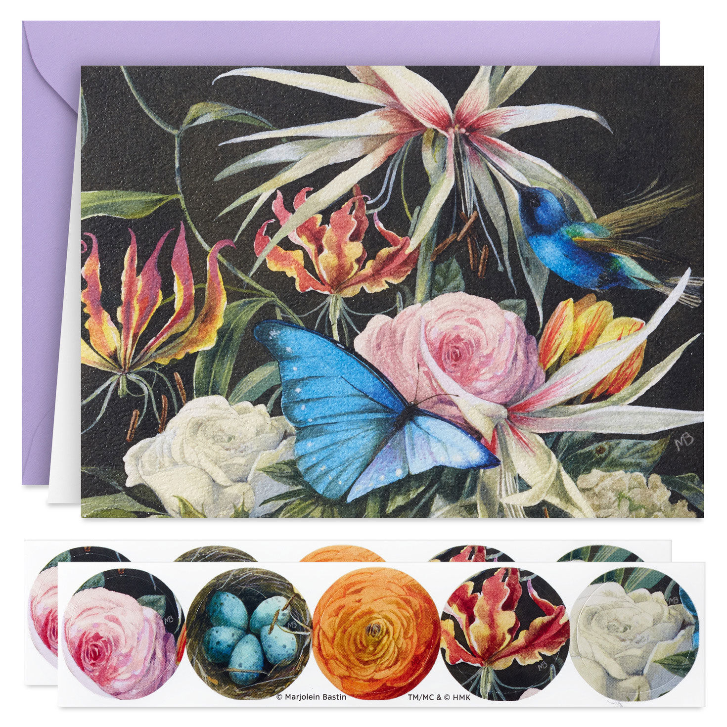 Marjolein Bastin Elegant Florals Blank Notes, Pack of 10 - Note Cards ...