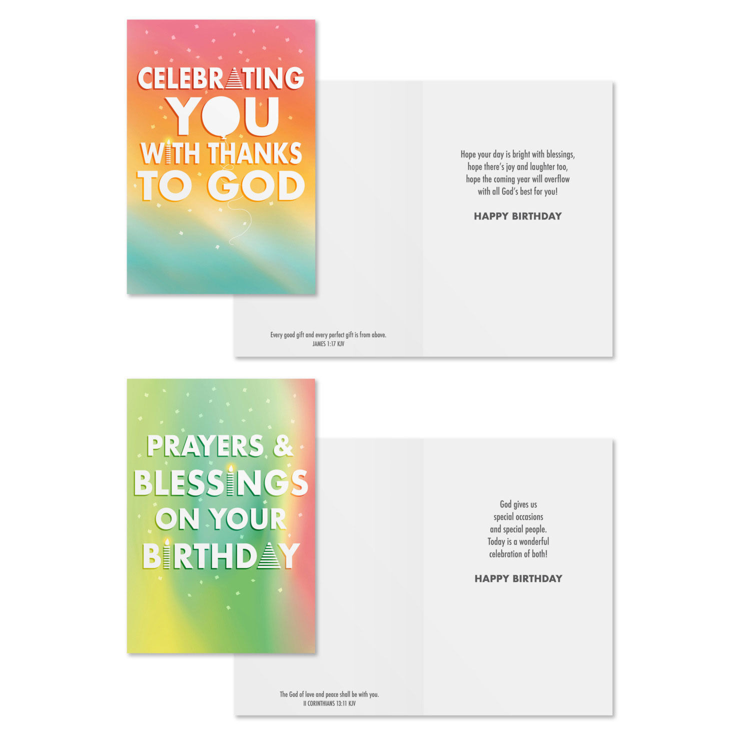 Celebrating You Assorted Religious Birthday Cards, Box of 12 - Boxed ...
