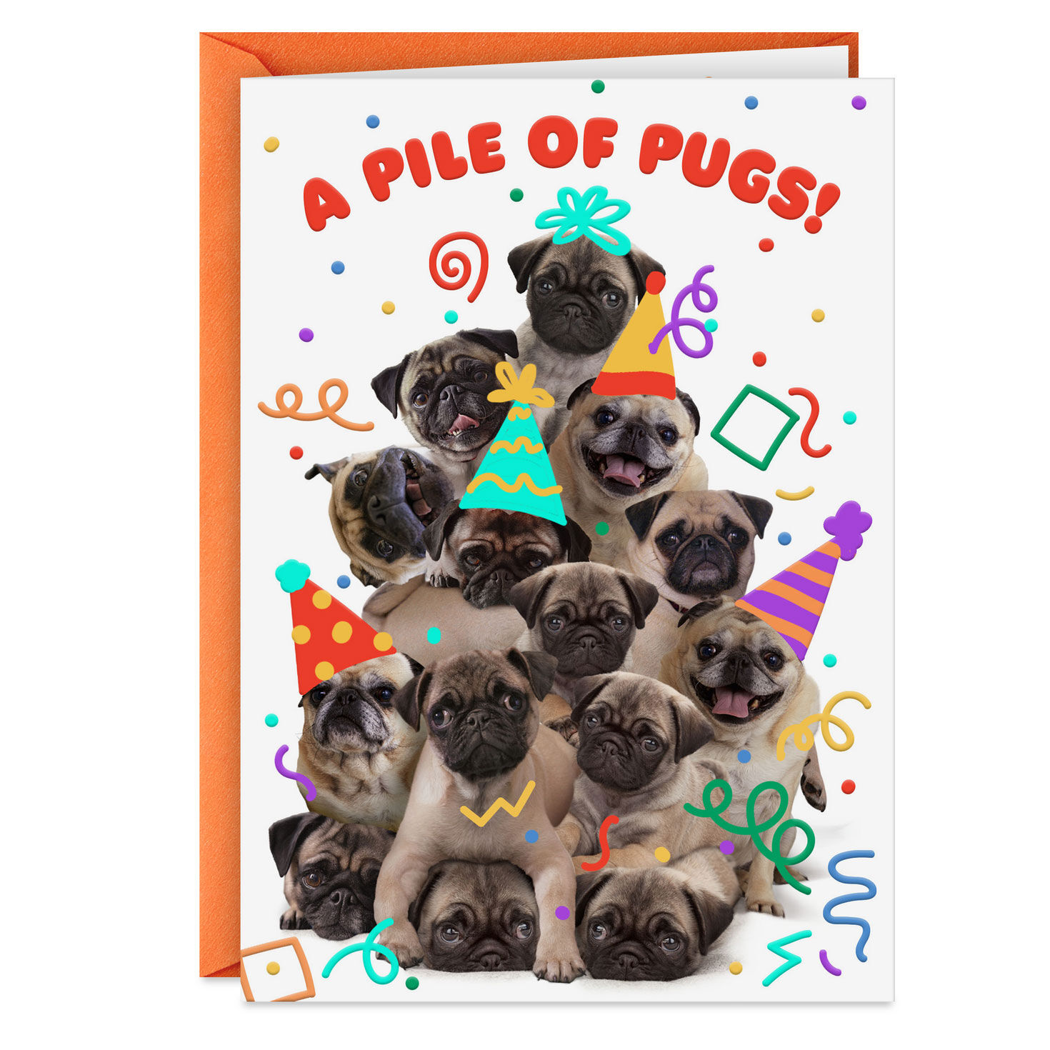 A Pile of Pugs Birthday Card - Greeting Cards | Hallmark