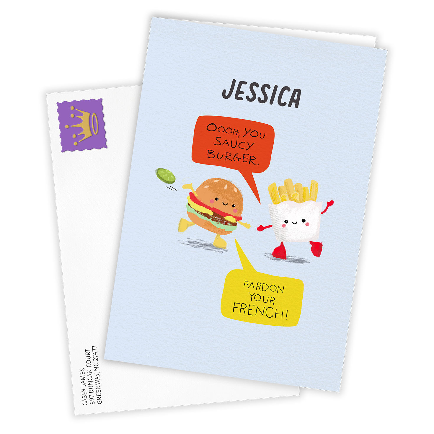 Saucy Burger and Fries Custom Card - Greeting Cards | Hallmark