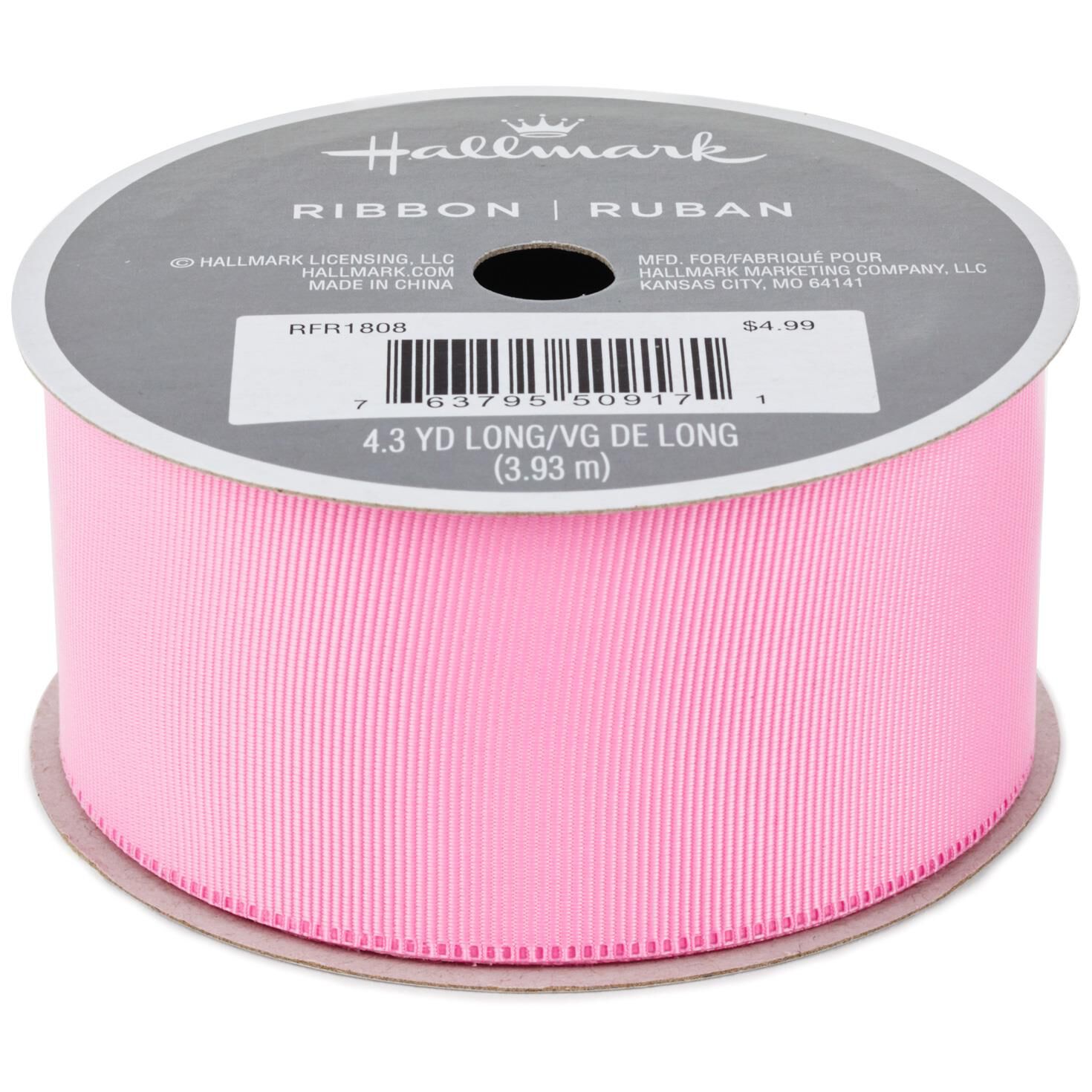 Light Pink 1.5" Grosgrain Ribbon, 12.9' - Bows & Ribbons | Hallmark