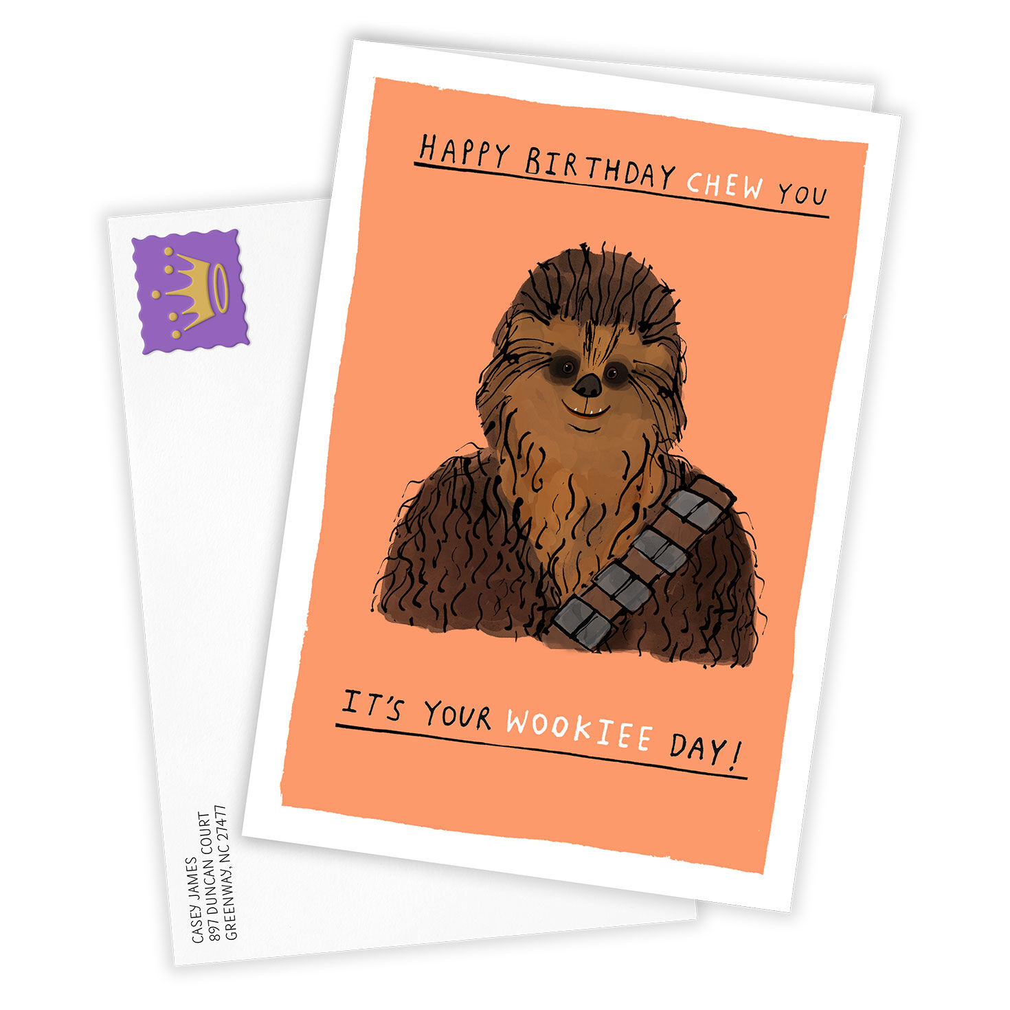 Star Wars™ Chewbacca™ Your Wookiee Day Custom Birthday Card - Greeting ...