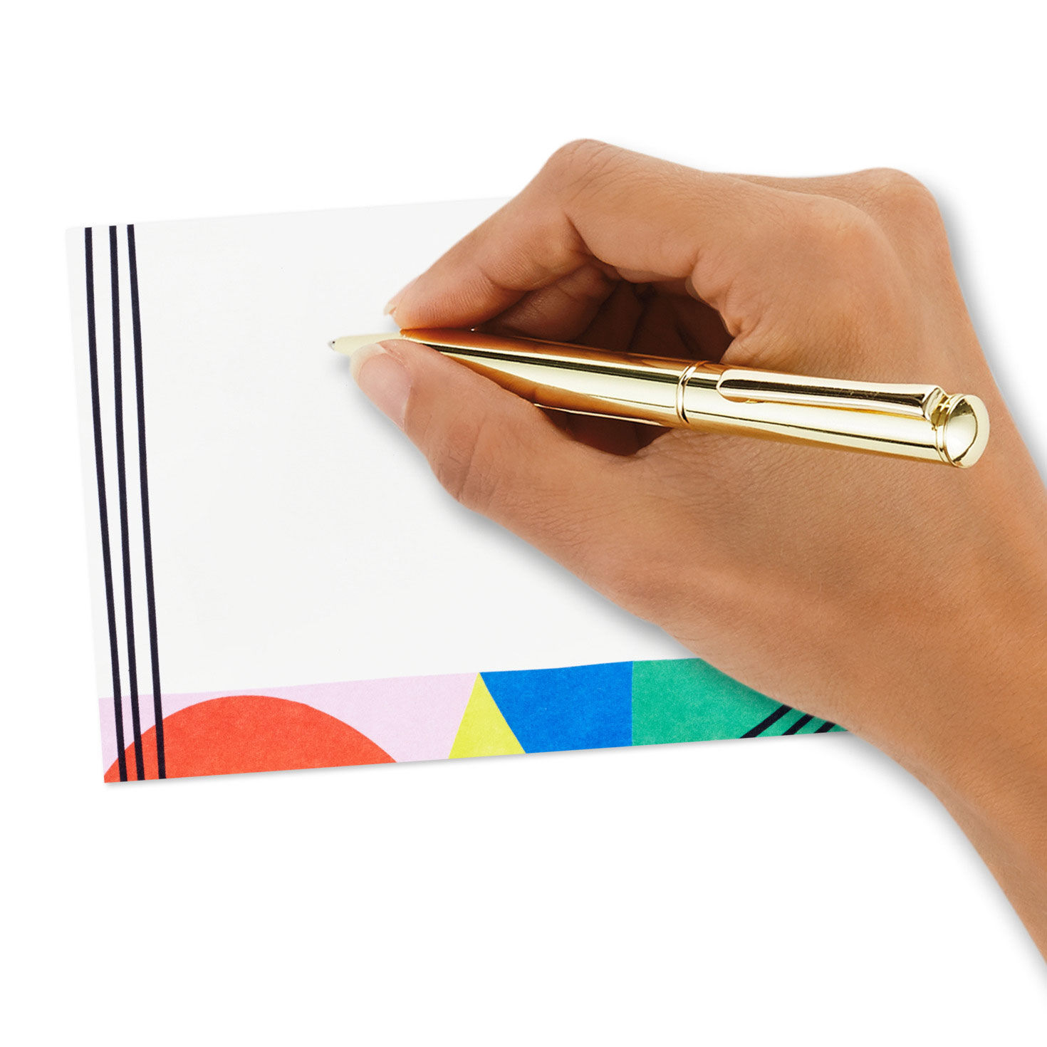 Colorful, Abstract Border Flat Blank Notes, Pack of 10 - Note Cards ...