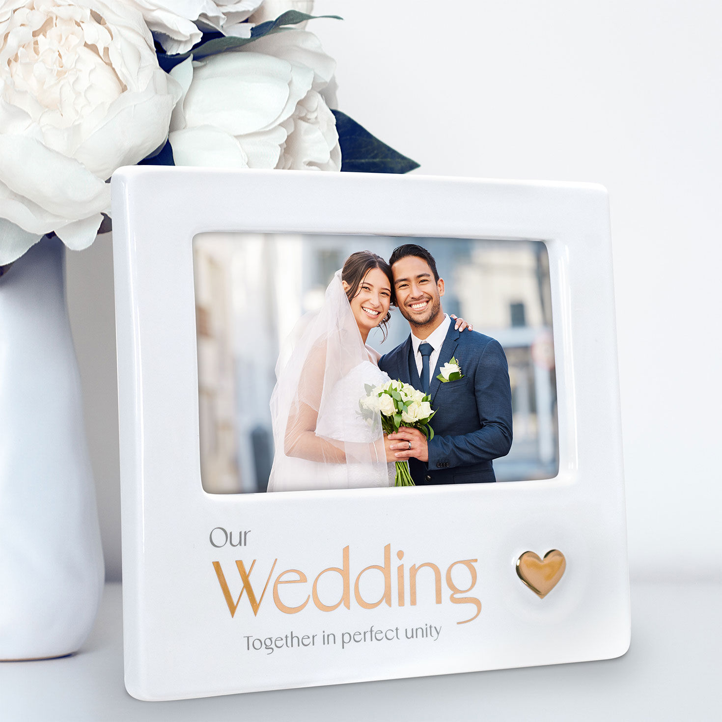 Our Wedding Ceramic Picture Frame, 4x6 - Picture Frames | Hallmark