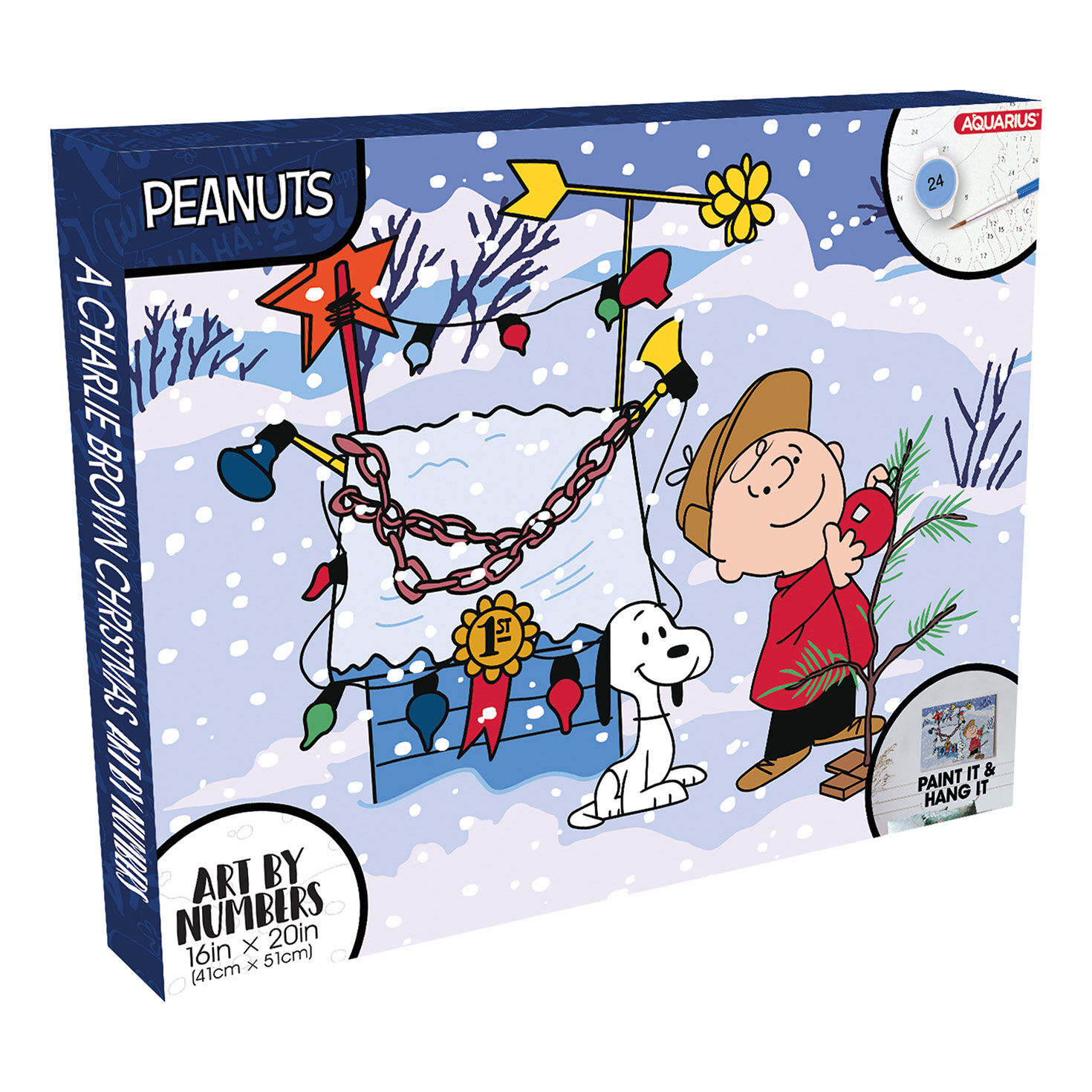 Aquarius Peanuts Charlie Brown Christmas Art By Numbers Kit - Arts ...