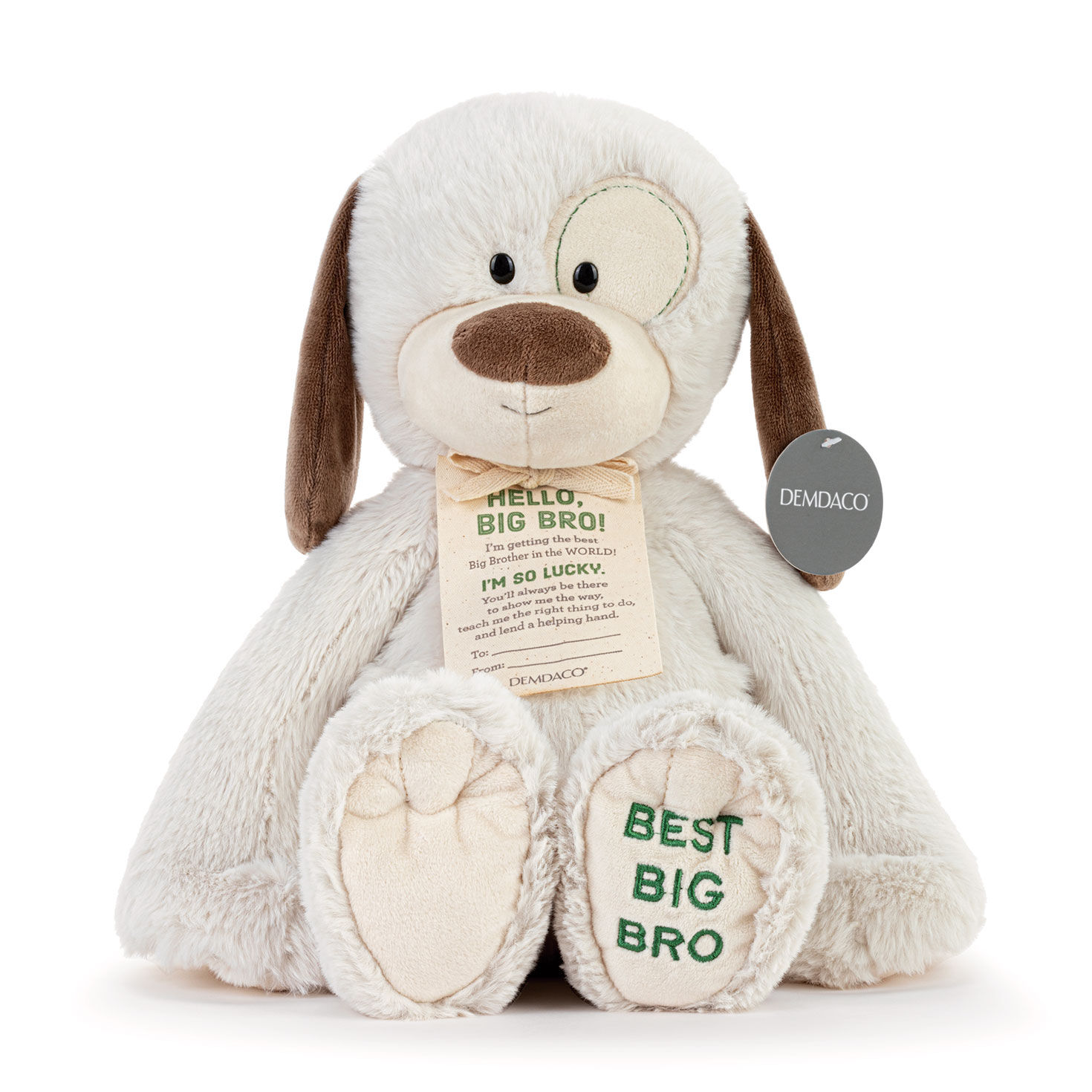 Demdaco Best Big Brother Dog Stuffed Animal, 16" - Classic Stuffed ...