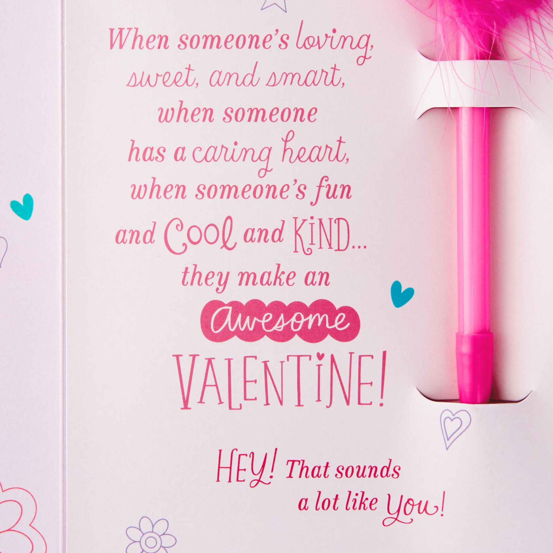 You're Awesome Valentine's Day Card With Removable Pen - Greeting Cards ...
