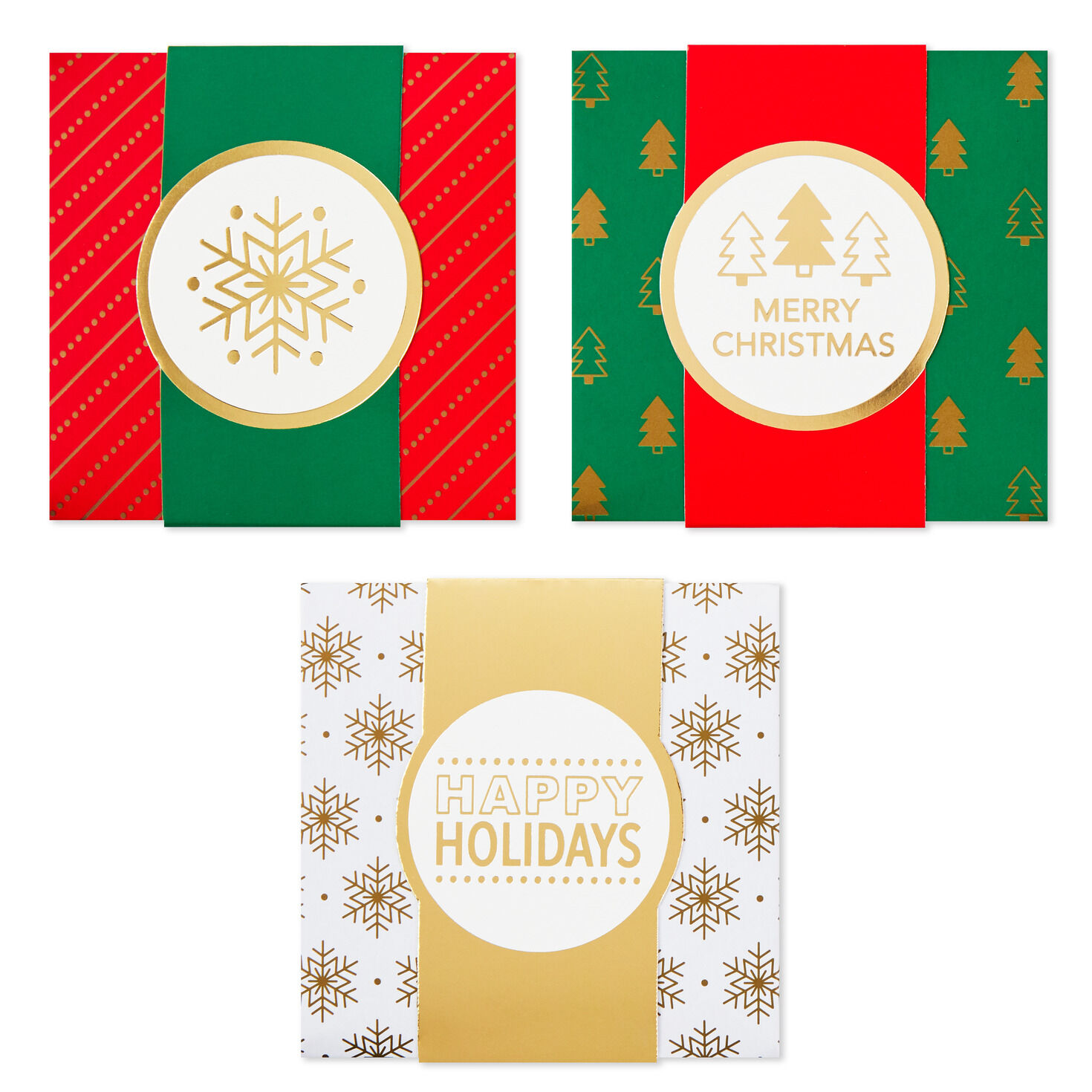 4" Merry Mix 3-Pack Small Christmas Gift Boxes Assortment - Gift Boxes ...