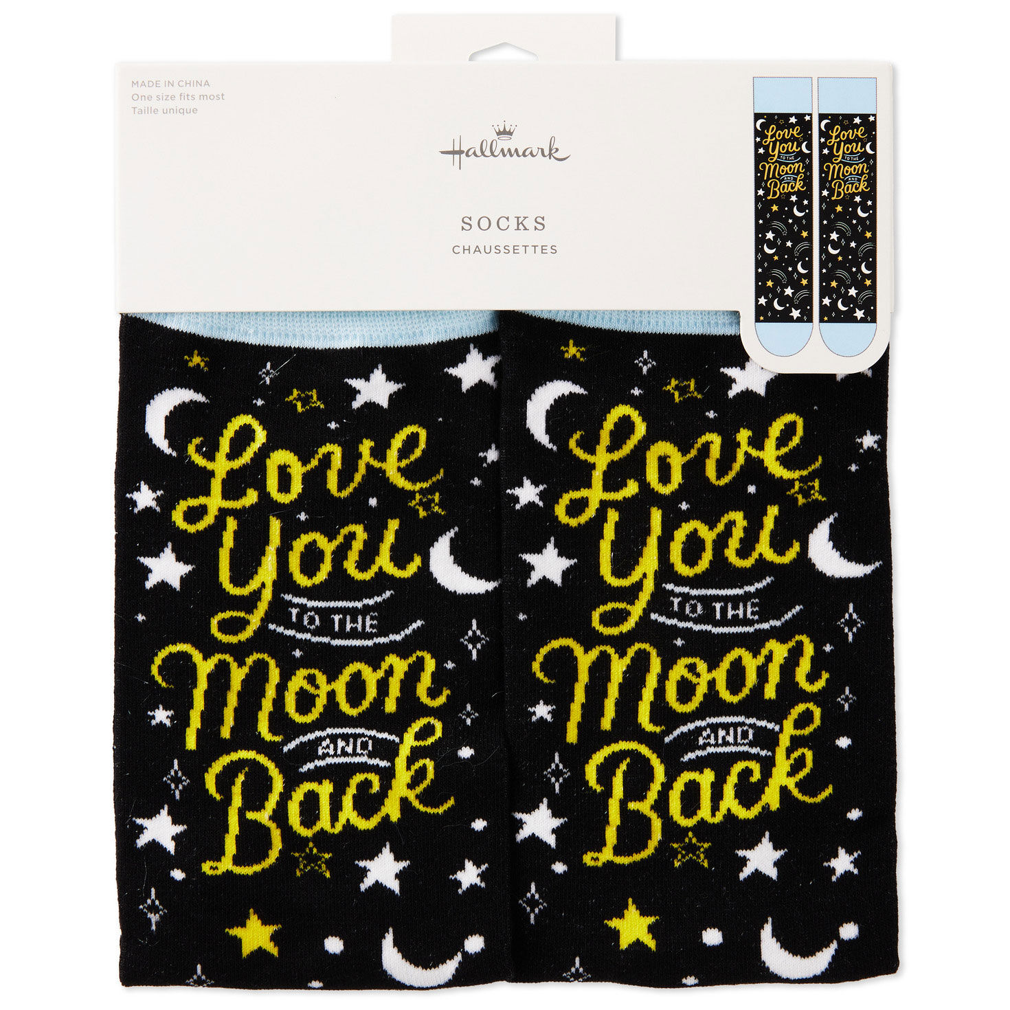 Love You To the Moon and Back Novelty Crew Socks - Socks & Slippers ...