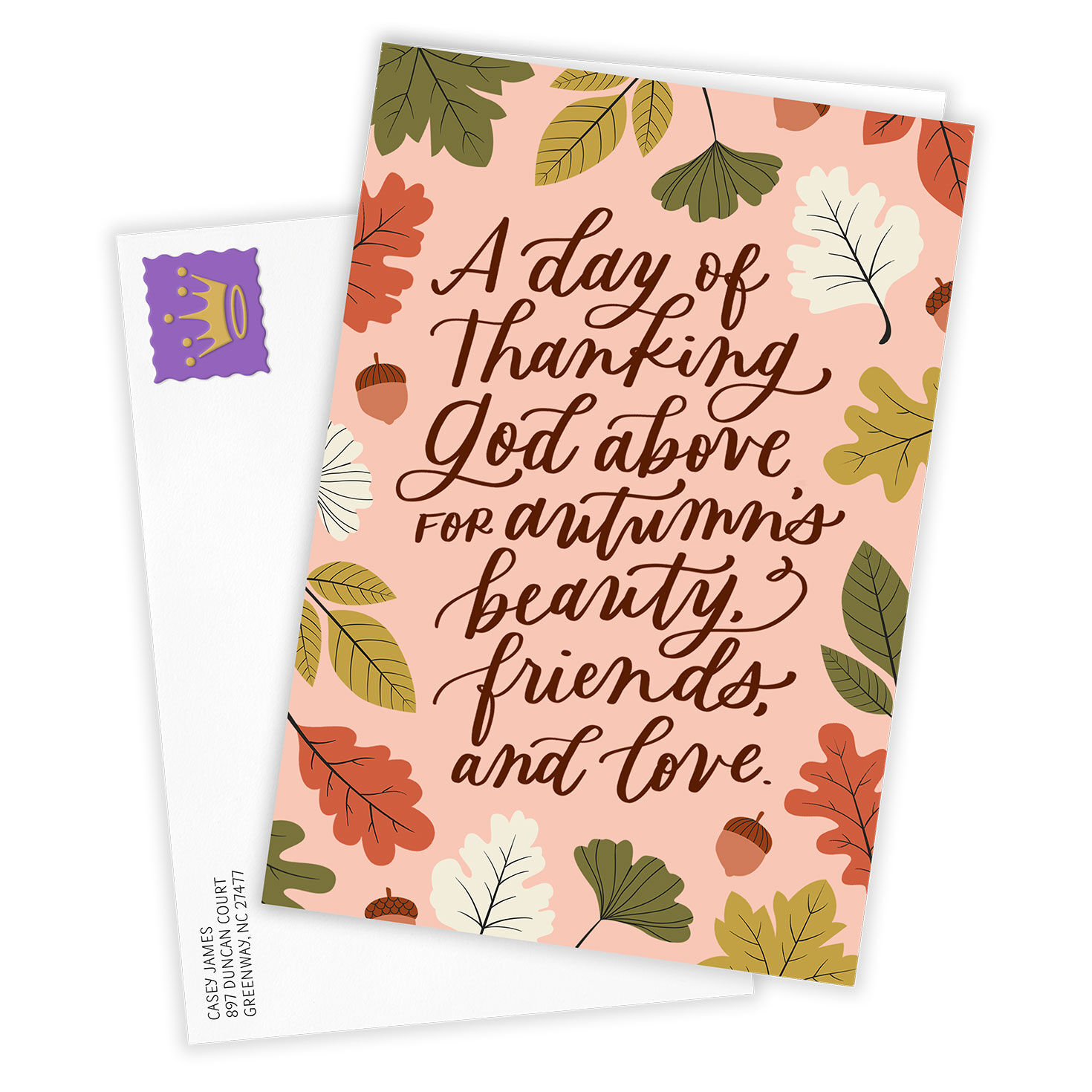Autumn Beauty and God's Love Religious Custom Thanksgiving Card ...