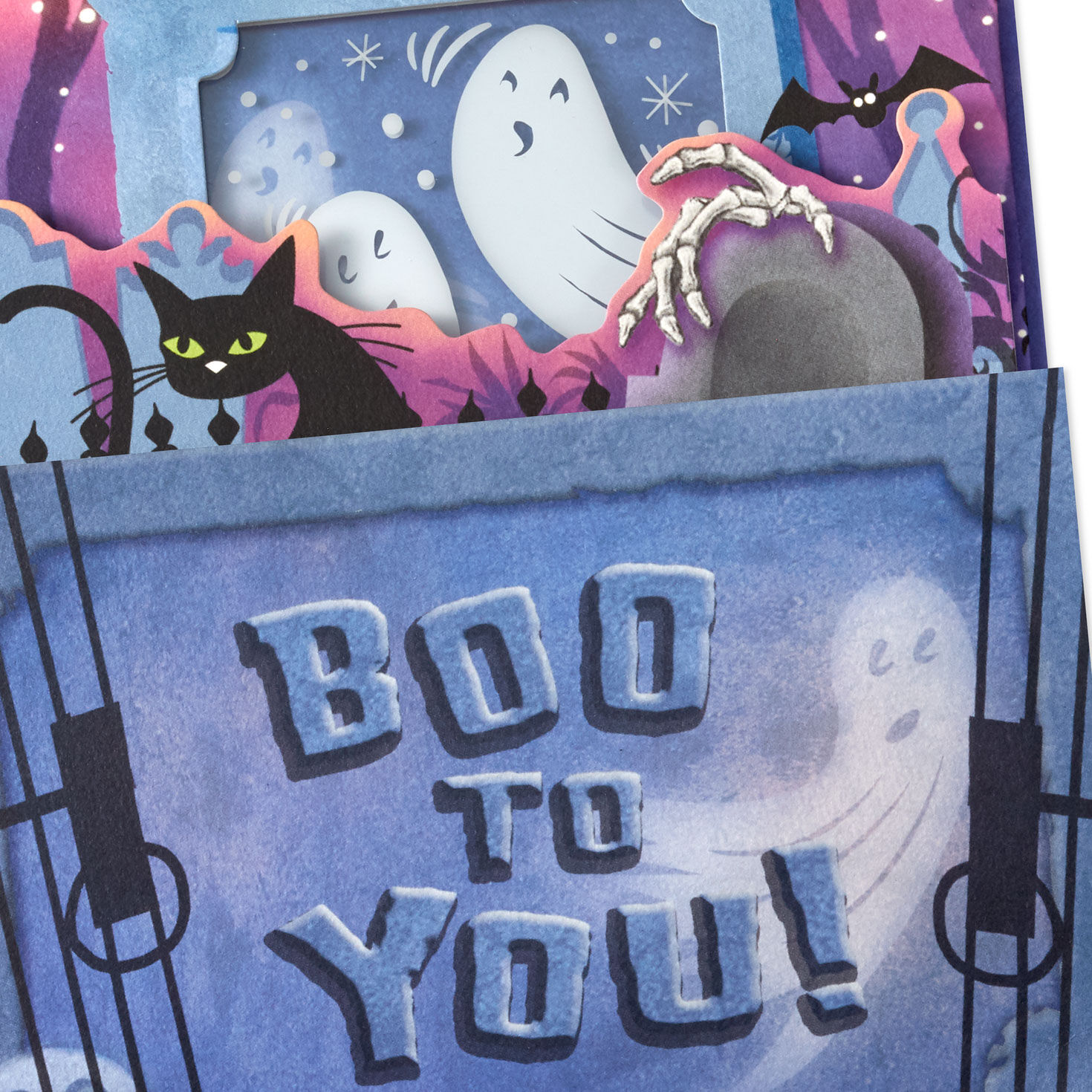 Ghosts in the Graveyard Musical Pop-Up Halloween Card With Light ...