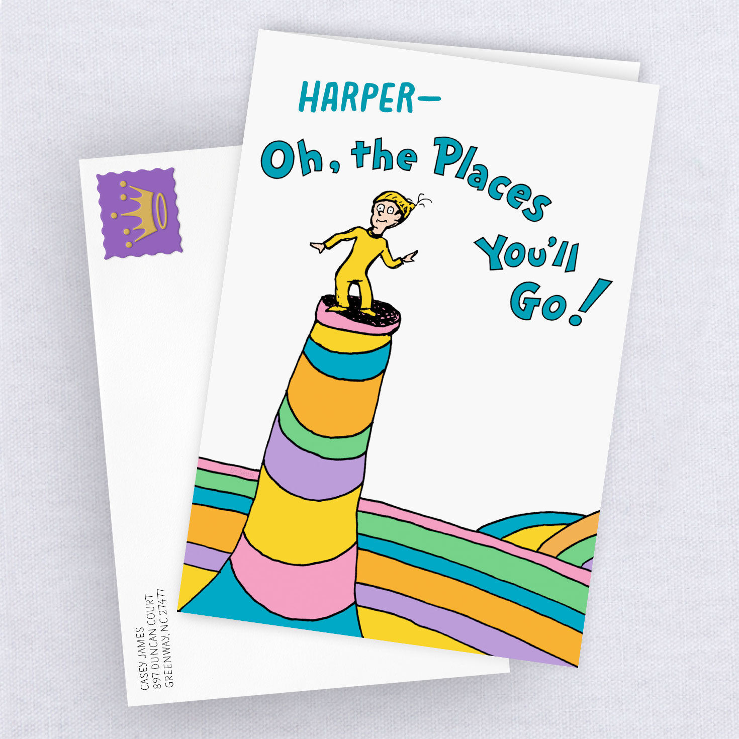 Personalized Dr. Seuss™ Oh, the Places You'll Go! Card - Greeting Cards ...