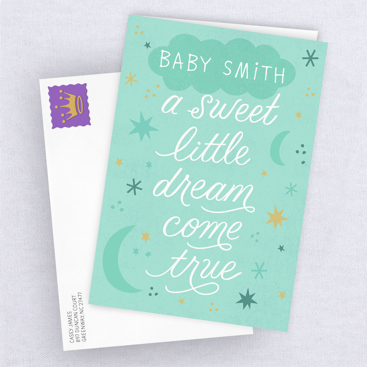 Personalized Sweet Little Dream New Baby Card - Greeting Cards - Hallmark