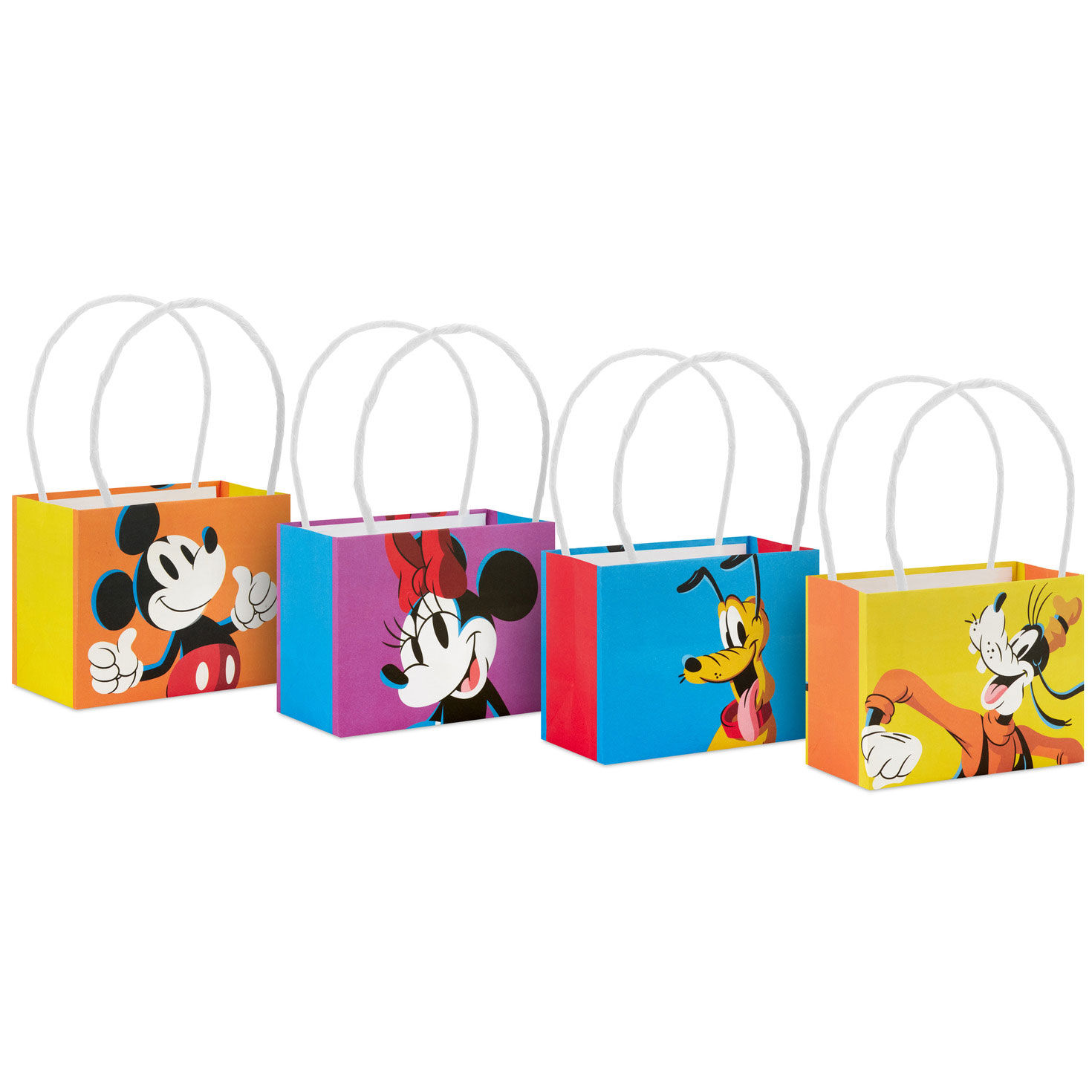 4" Disney Mickey Mouse and Friends Mini Horizontal Gift Bag Bundle ...