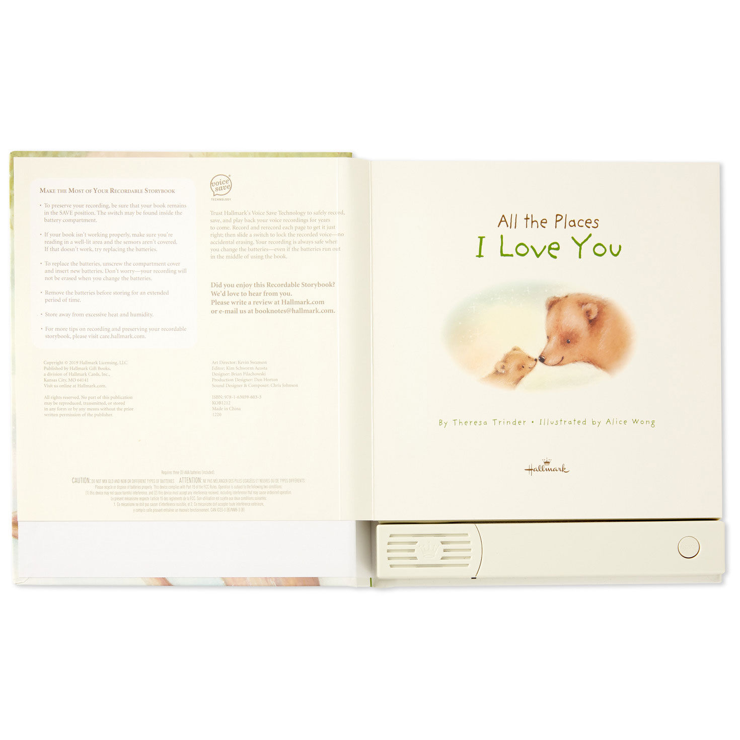 All The Places I Love You Recordable Storybook With Music - Recordable ...