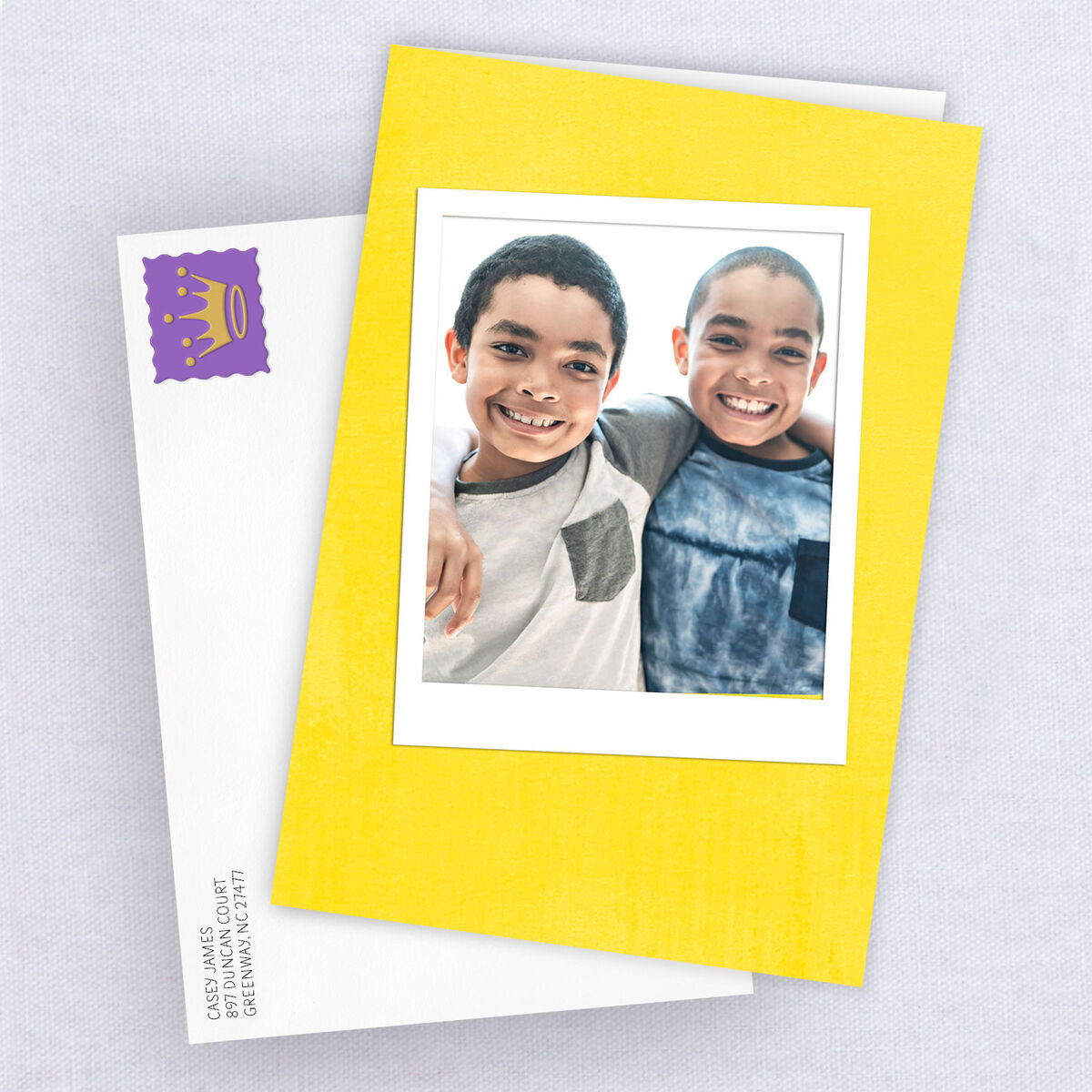 Personalized Photo on Yellow Photo Card - Greeting Cards - Hallmark