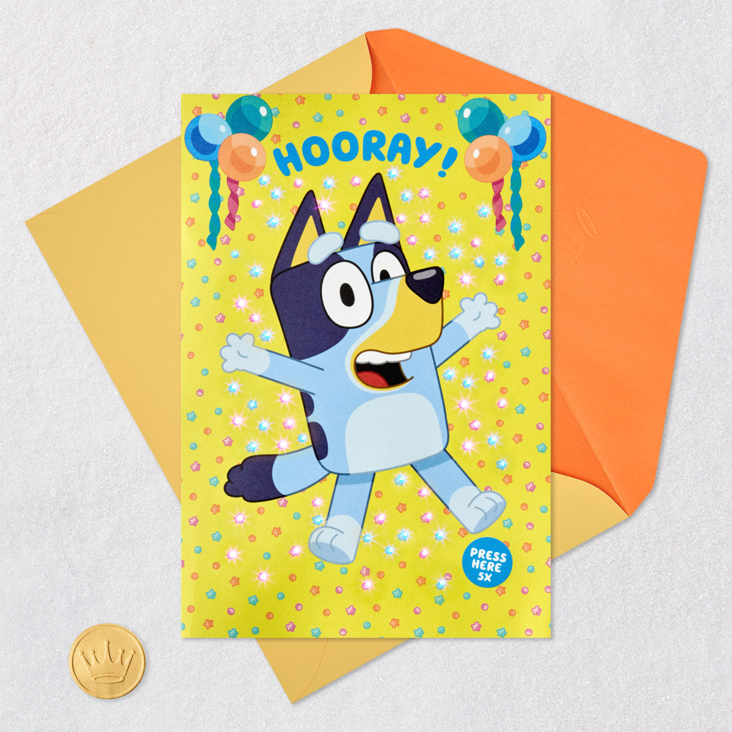Bluey Hooray Musical Pop-Up Birthday Card for Kids With Light ...