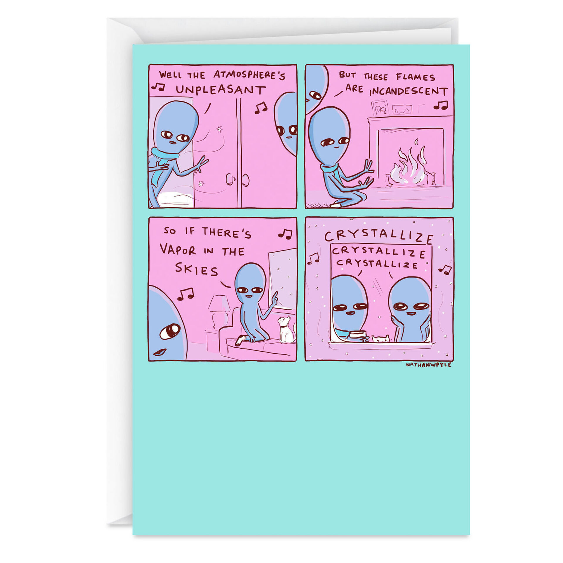 Strange Planet Multiplied Enjoyment Funny Christmas Card Greeting
