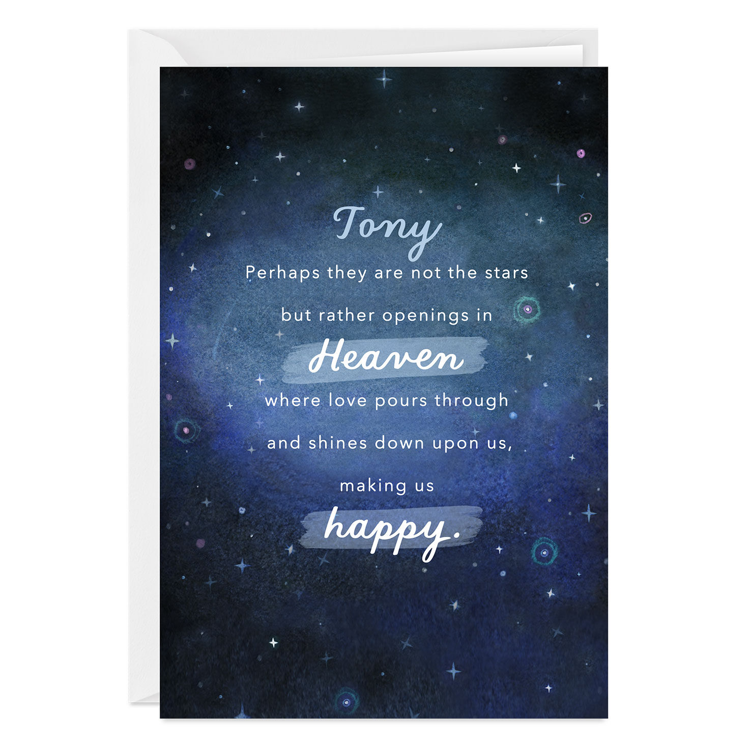 Personalized Stars In Heaven Sympathy Card - Greeting Cards | Hallmark