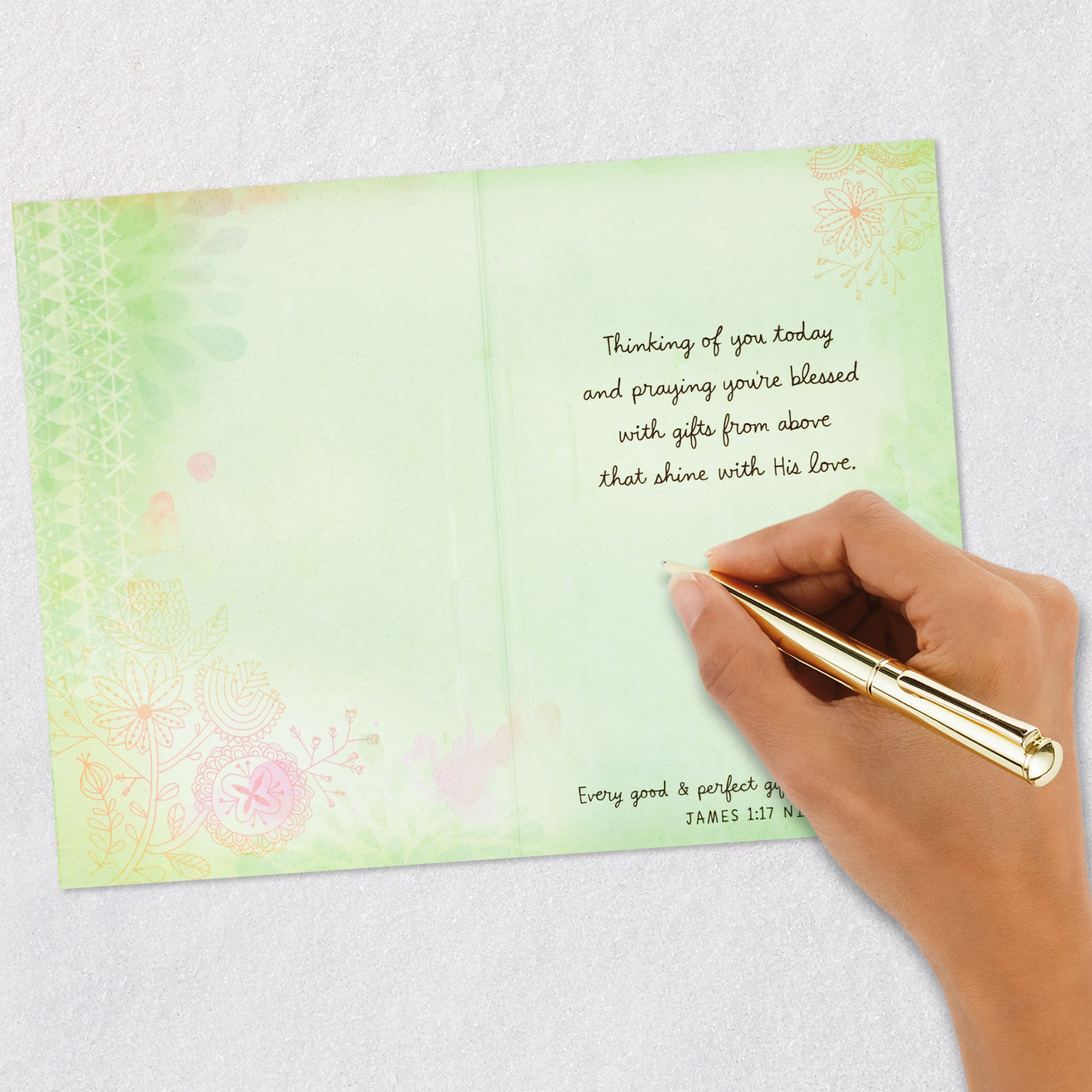 Prayers for Joy, Peace and Love Religious Thinking of You Card for Her ...