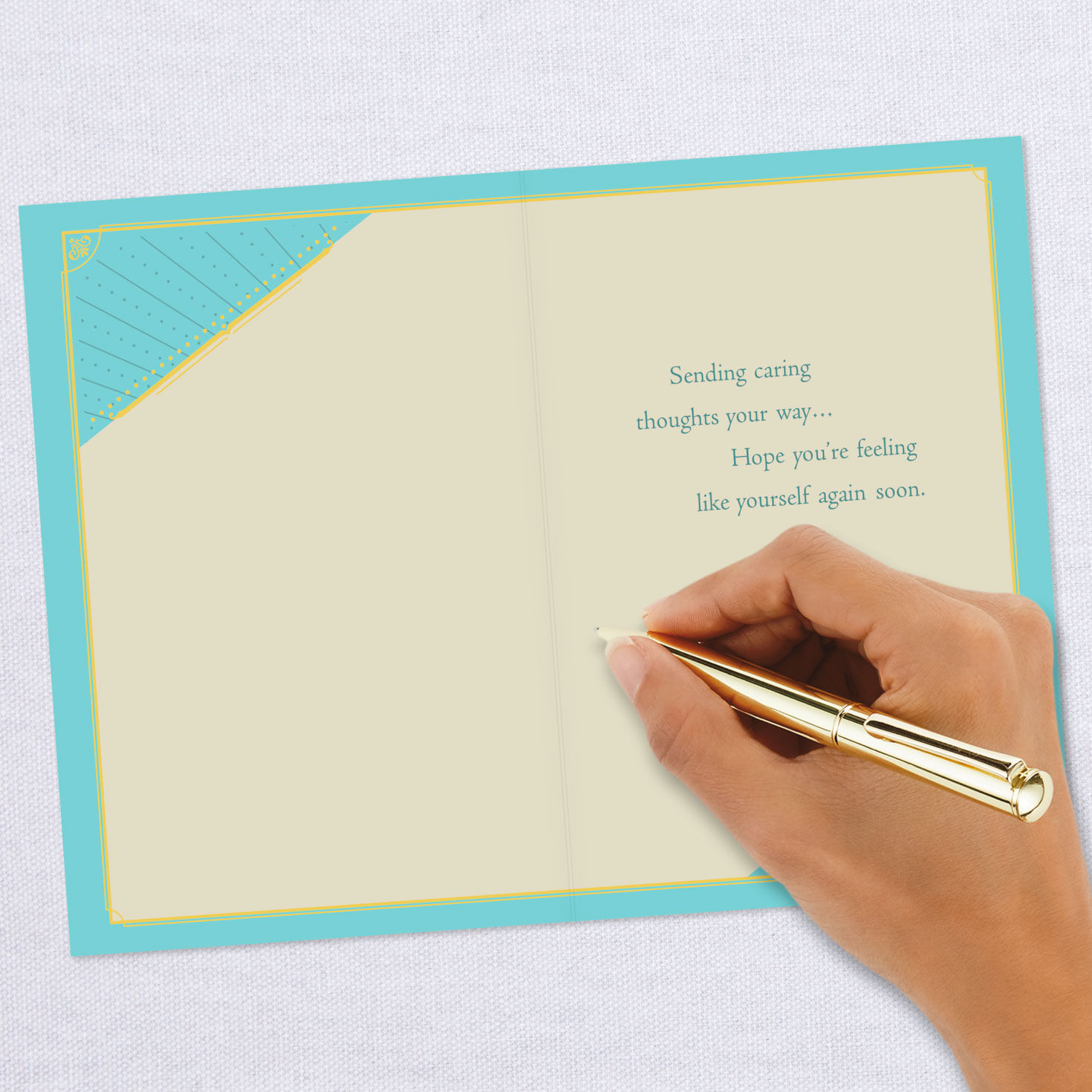Sending Caring Thoughts Your Way Get Well Card - Greeting Cards | Hallmark
