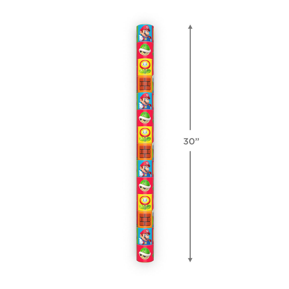 Super Mario™ on Colorful Squares Wrapping Paper, 17.5 sq. ft ...