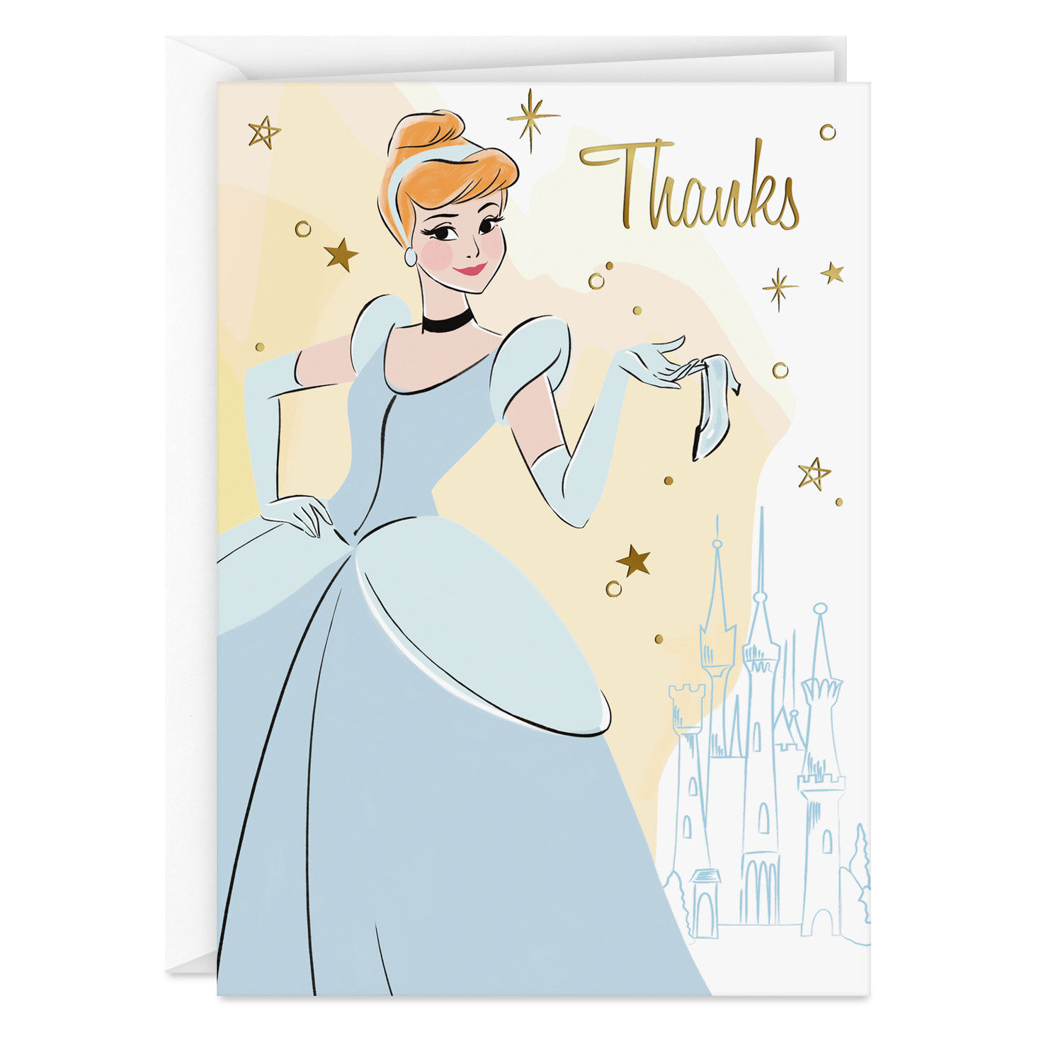 Disney Cinderella and Slipper Blank Thank You Notes, Pack of 10 - Note ...