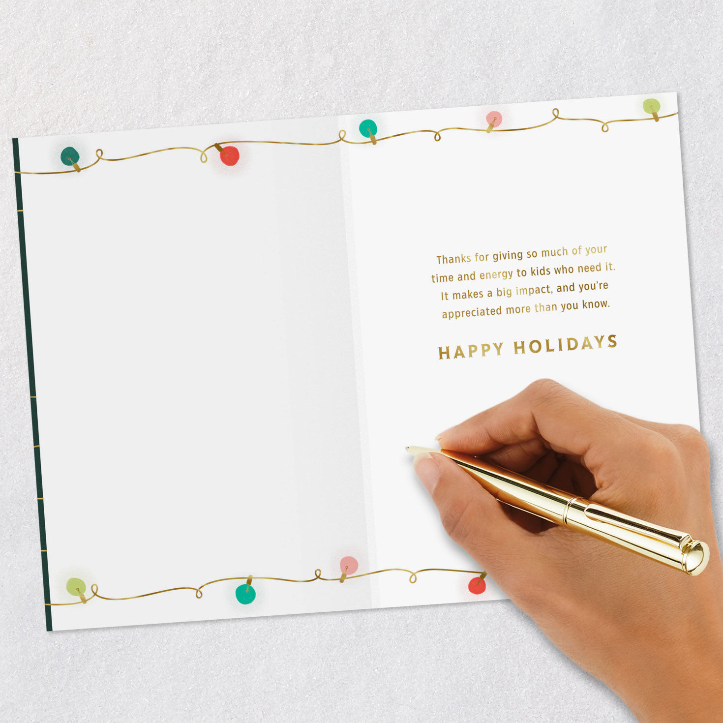 You Make a Difference Holiday Thank-You Card for Teacher - Greeting ...