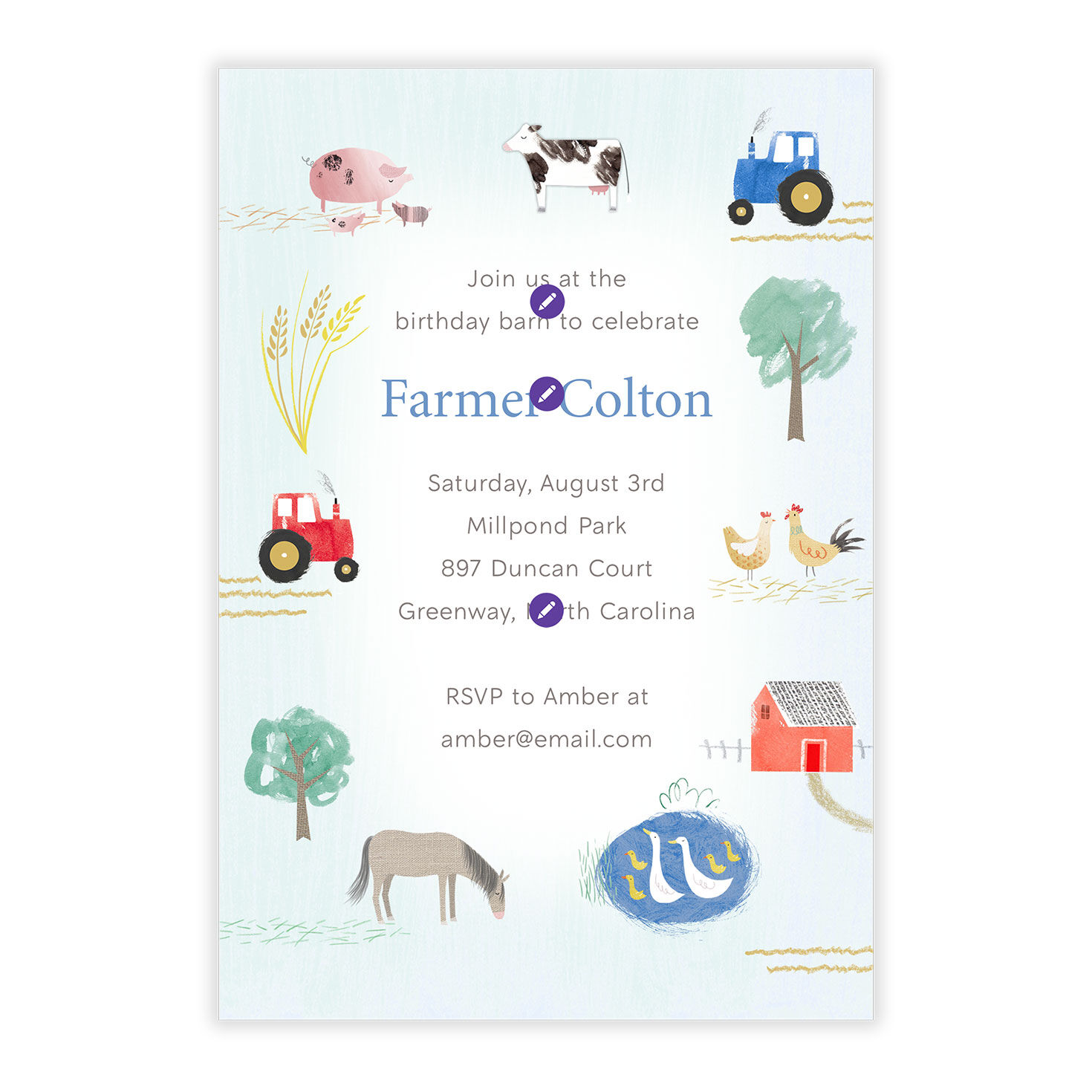 Storybook Farm Flat Birthday Invitation - Invitations | Hallmark