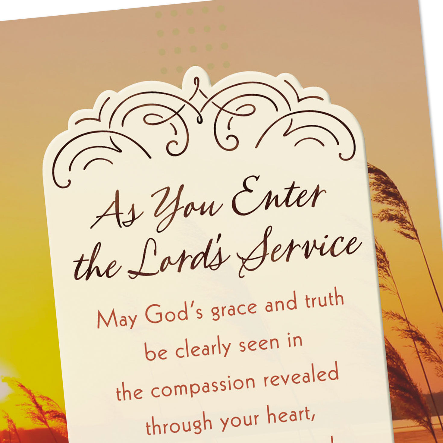 As You Enter the Lord's Service Religious Congratulations Card ...