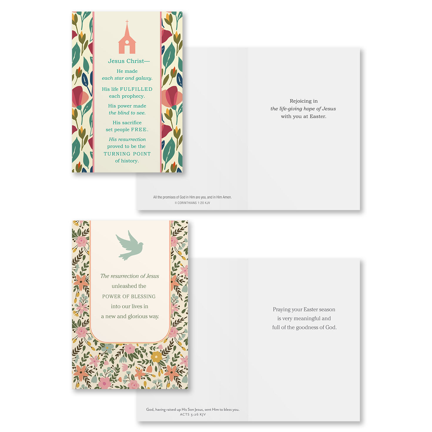 Faith Icons and Flowers Assorted Religious Easter Cards, Box of 12 ...