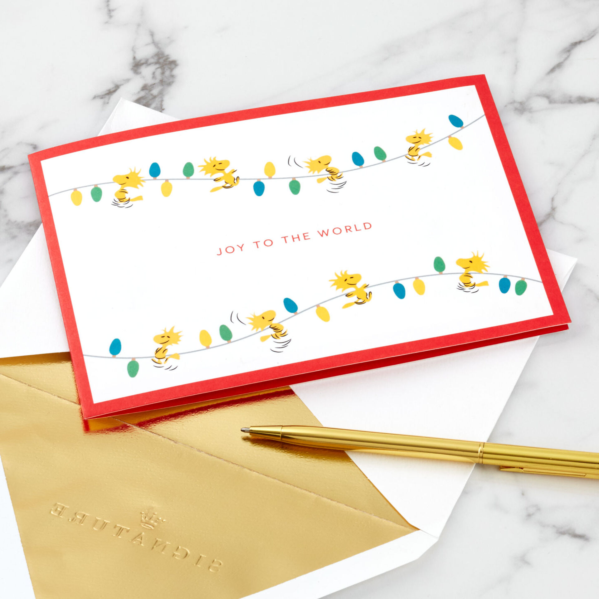 Peanuts® Snoopy Joy to the World 3D Pop-Up Christmas Card - Greeting ...