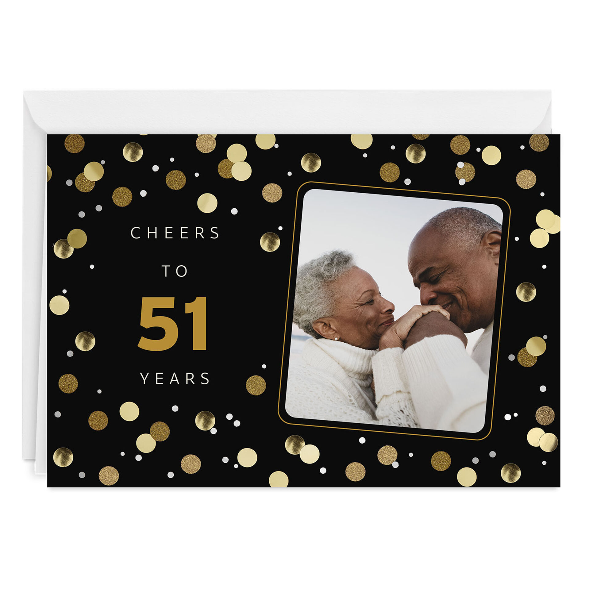 Personalized Confetti Number Celebration Photo Card - Greeting Cards ...