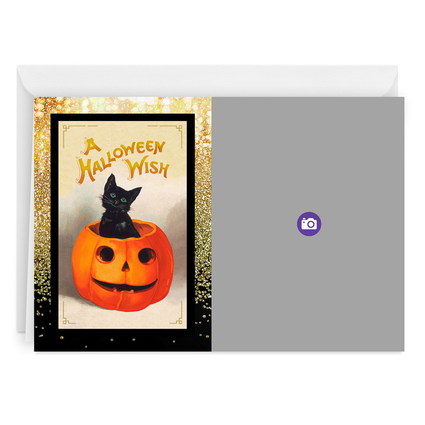Vintage Black Cat Design Halloween eCard - eCards | Hallmark