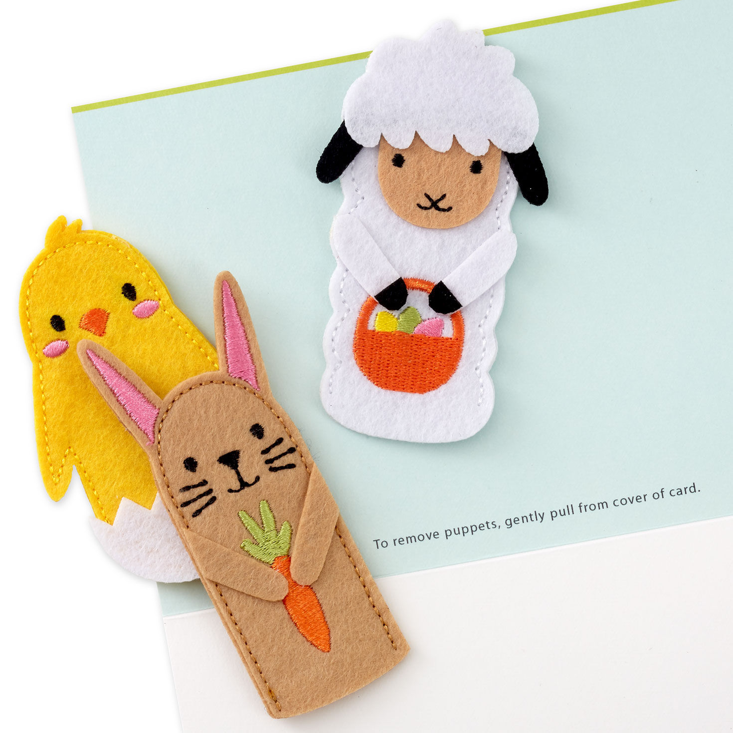 Treats and Sunshine Easter Card With Felt Finger Puppets - Greeting Cards | Hallmark