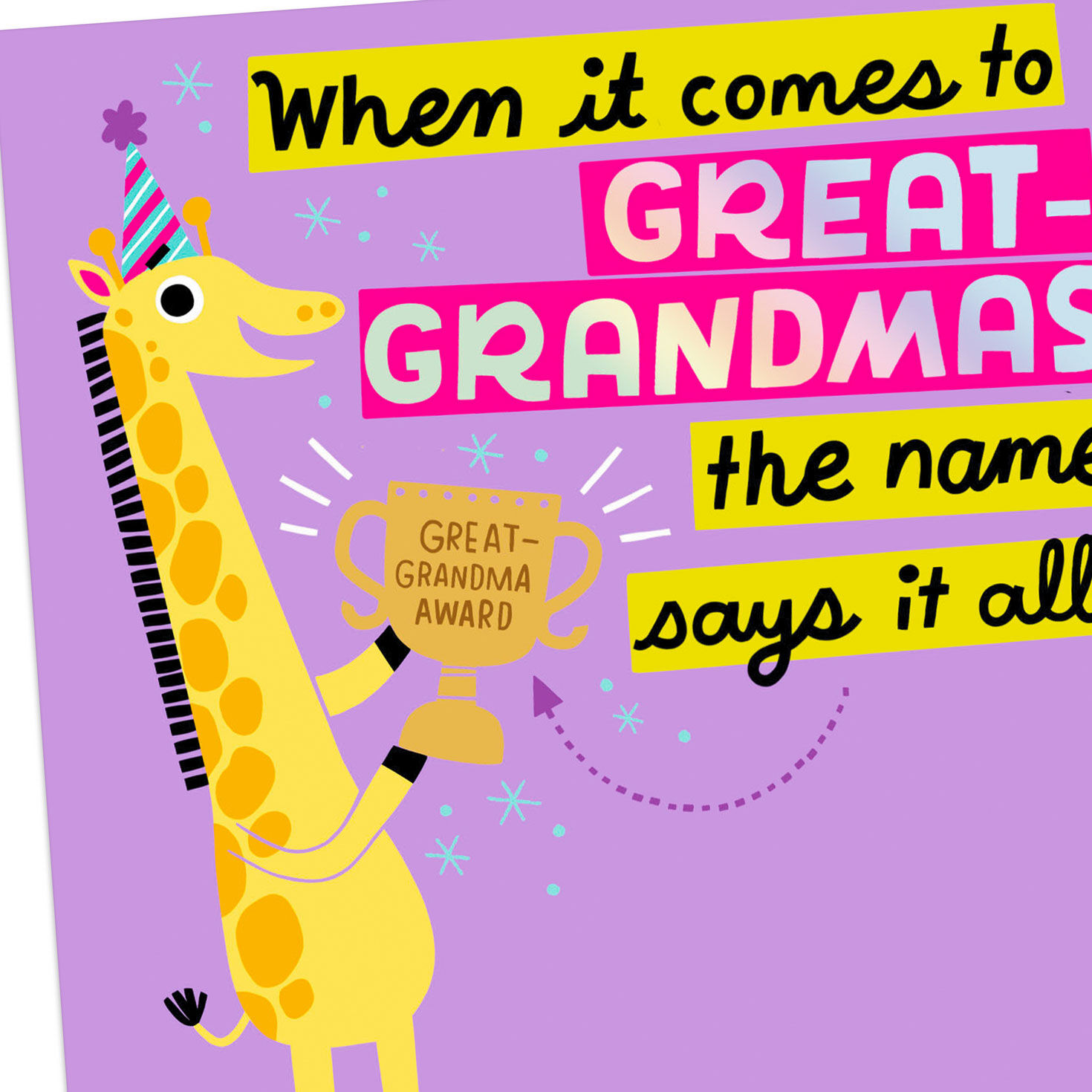 Your Name Says It All Birthday Card for Great-Grandma - Greeting Cards ...