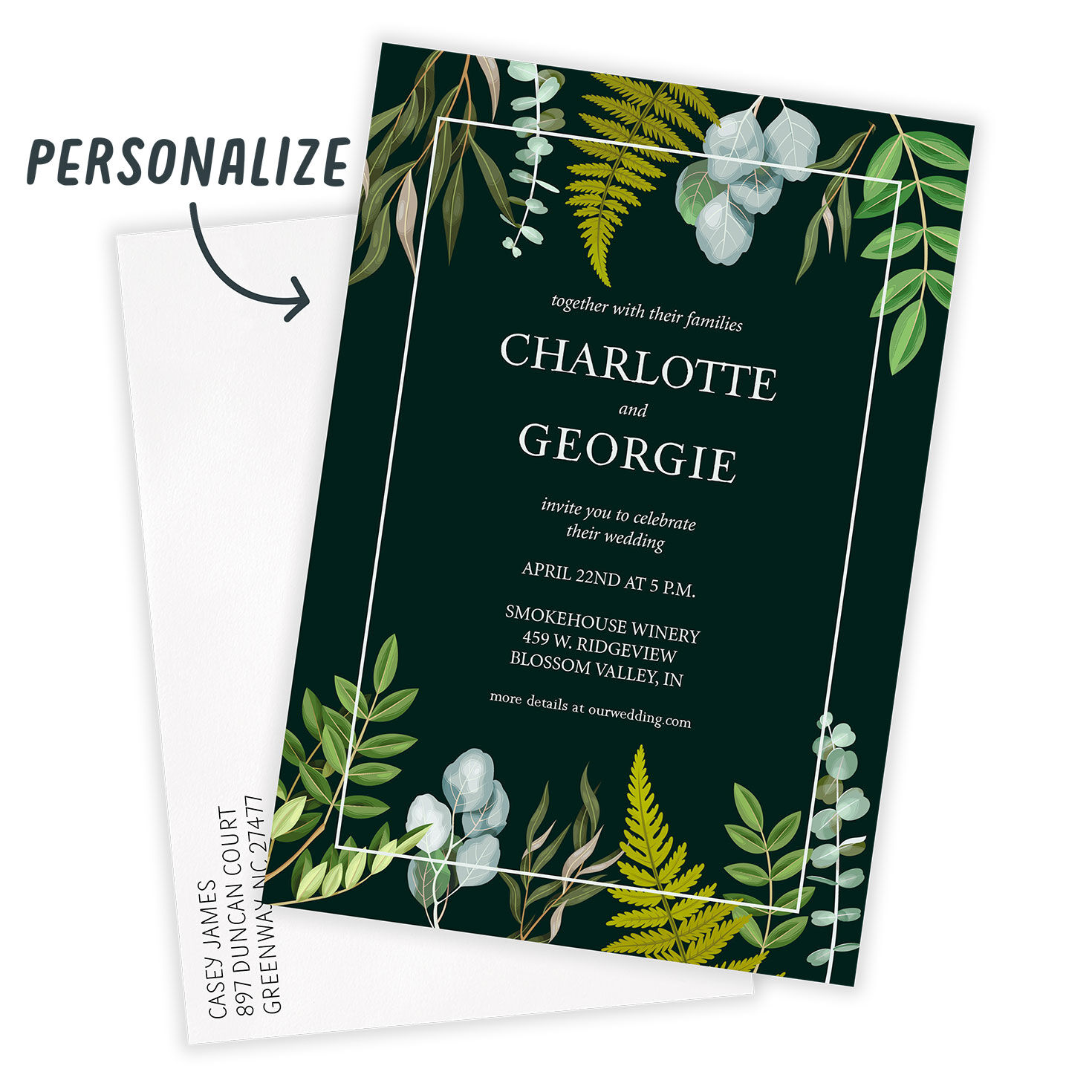 Lush Eucalyptus and Fern Wedding Invitation - Invitations | Hallmark