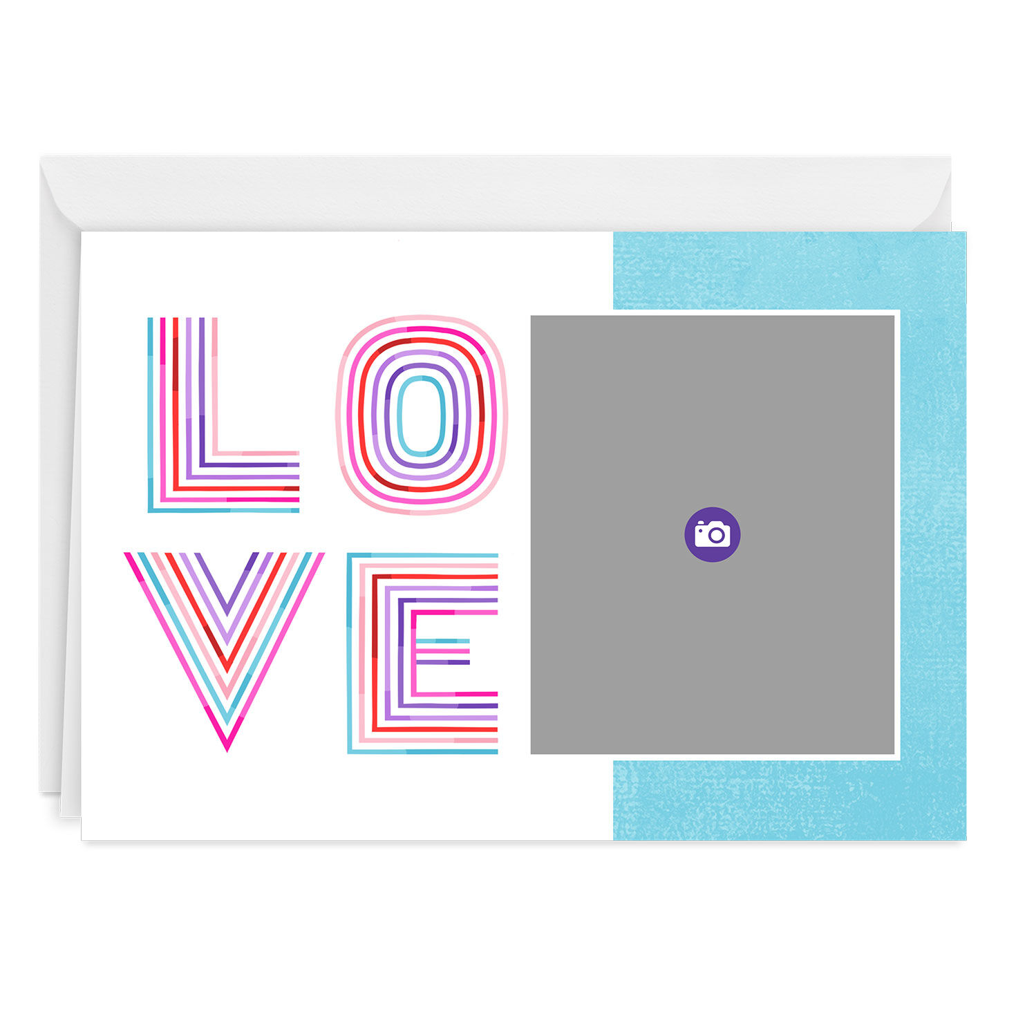 Personalized Rainbow Lettering Love Photo Card - Greeting Cards | Hallmark