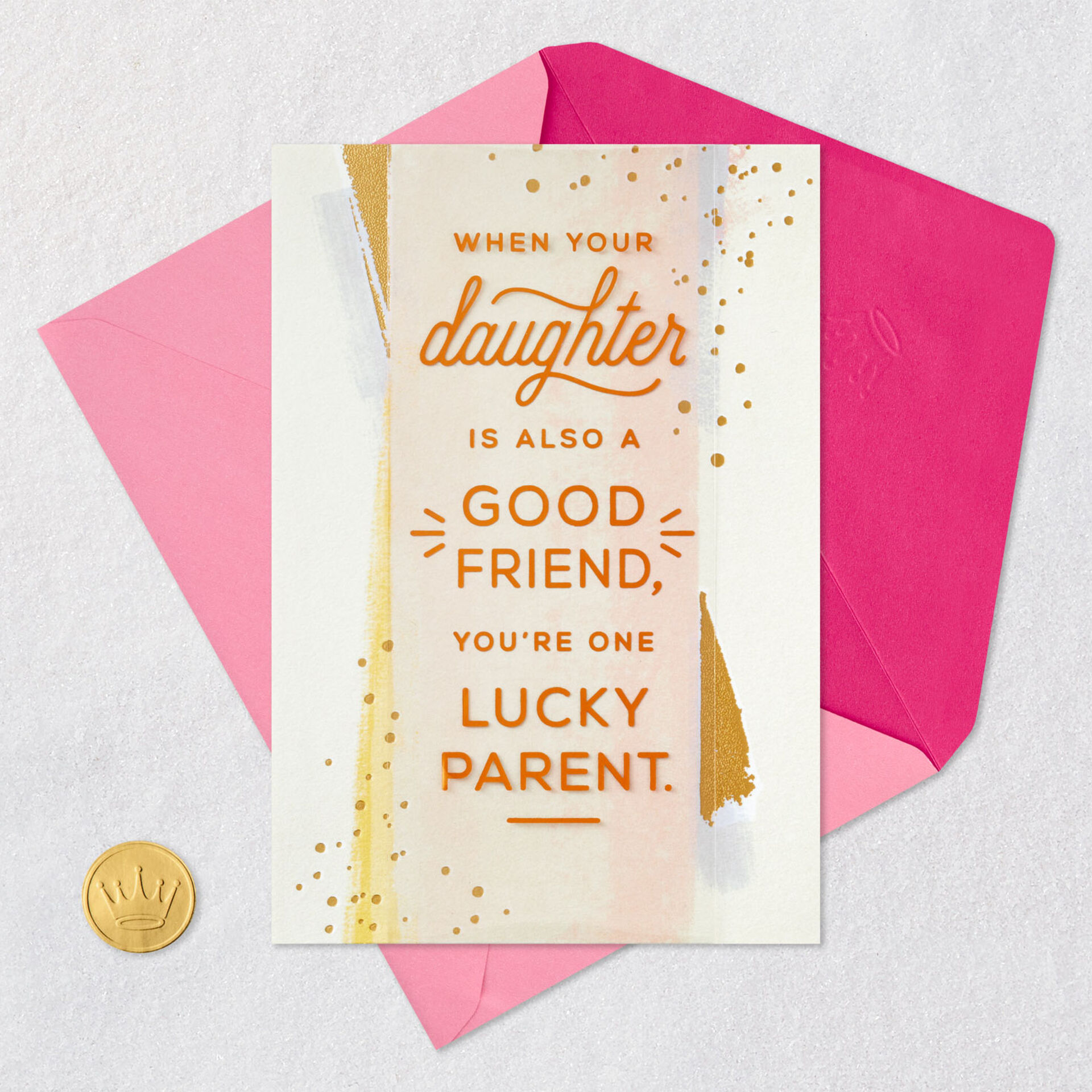 I'm One Lucky Parent Birthday Card for Daughter - Greeting Cards - Hallmark
