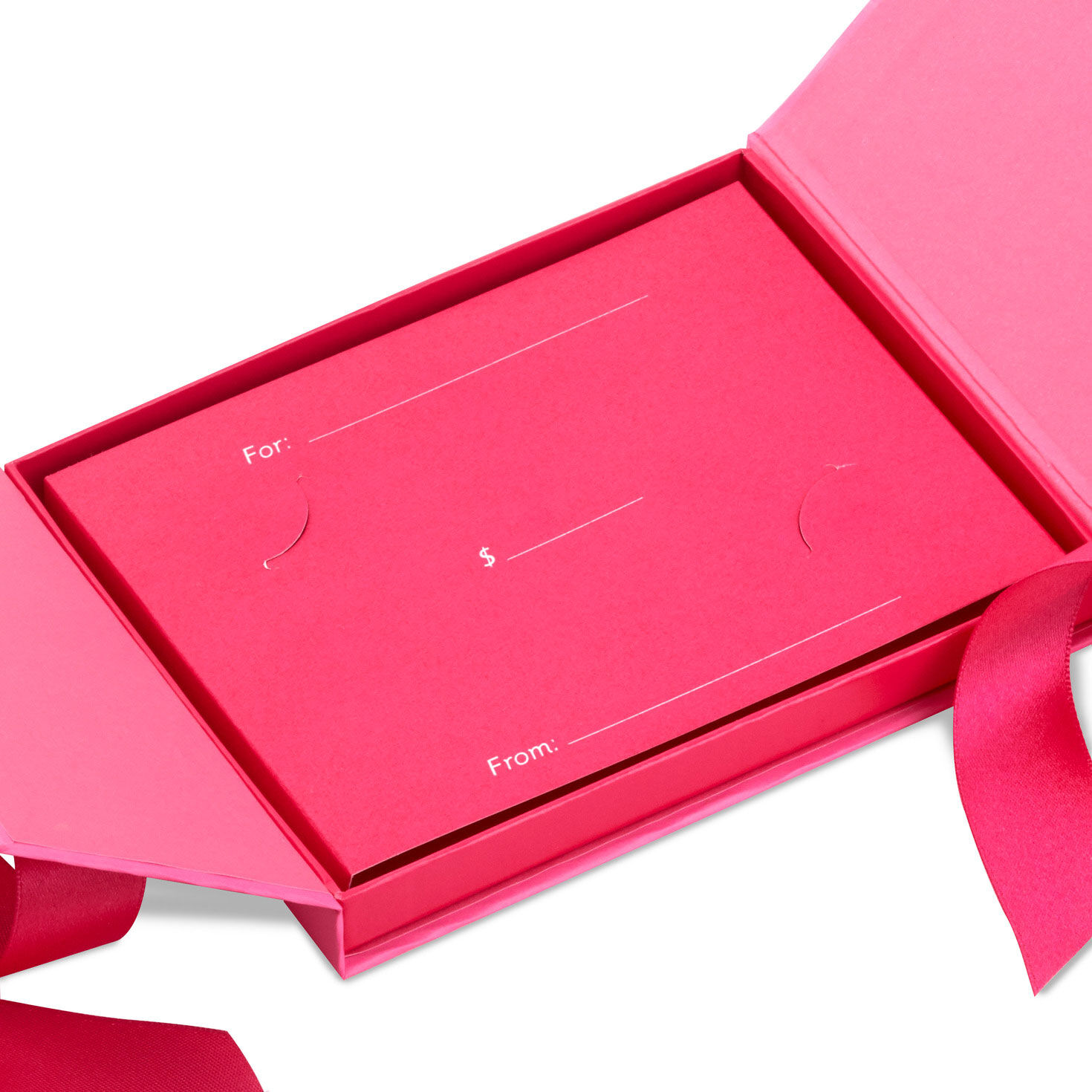 4.5" Pink Gift Card Holder Box With Pink Satin Bow - Gift Card Holders ...