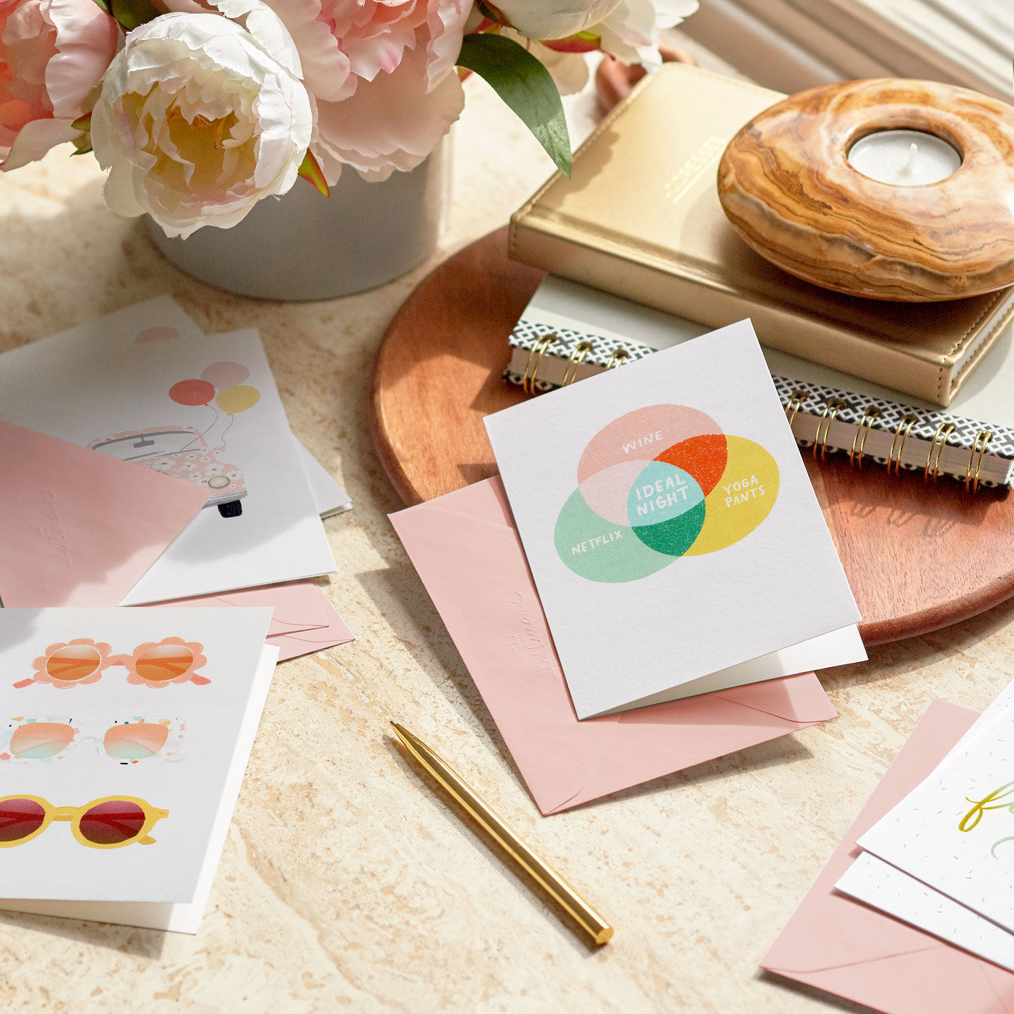 Sunny Tropical Assorted Boxed Blank Notes, Pack of 16 - Note Cards ...