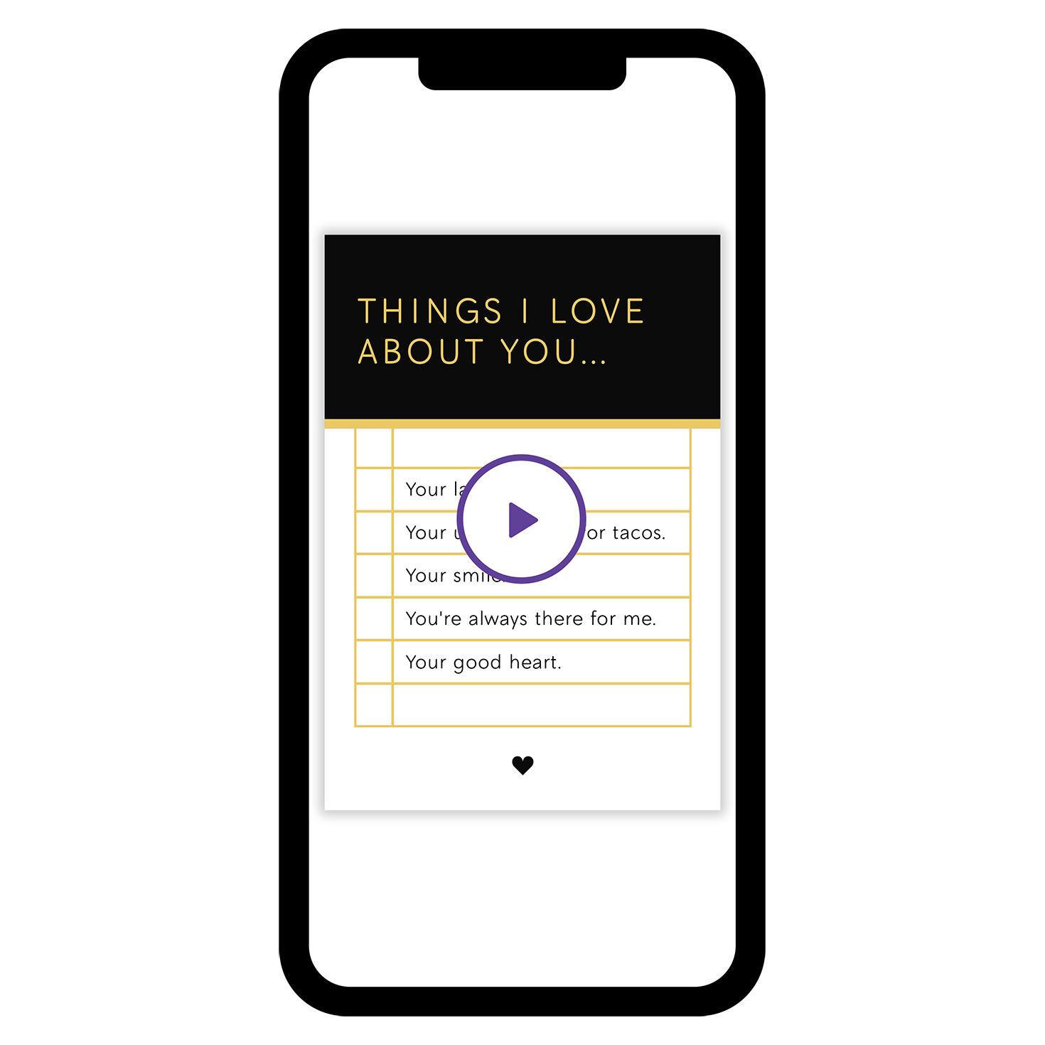 Things I Love About You List eCard - eCards | Hallmark