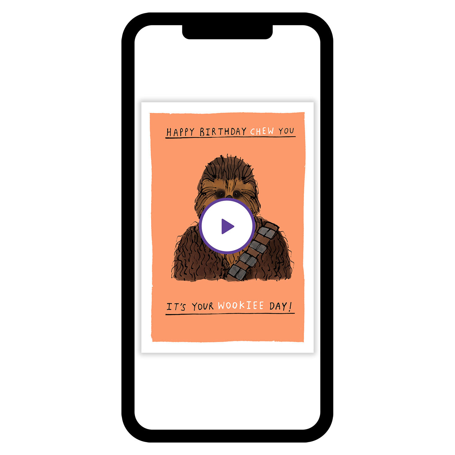 Star Wars™ Chewbacca™ Your Wookiee Day Custom Birthday Card - Greeting ...