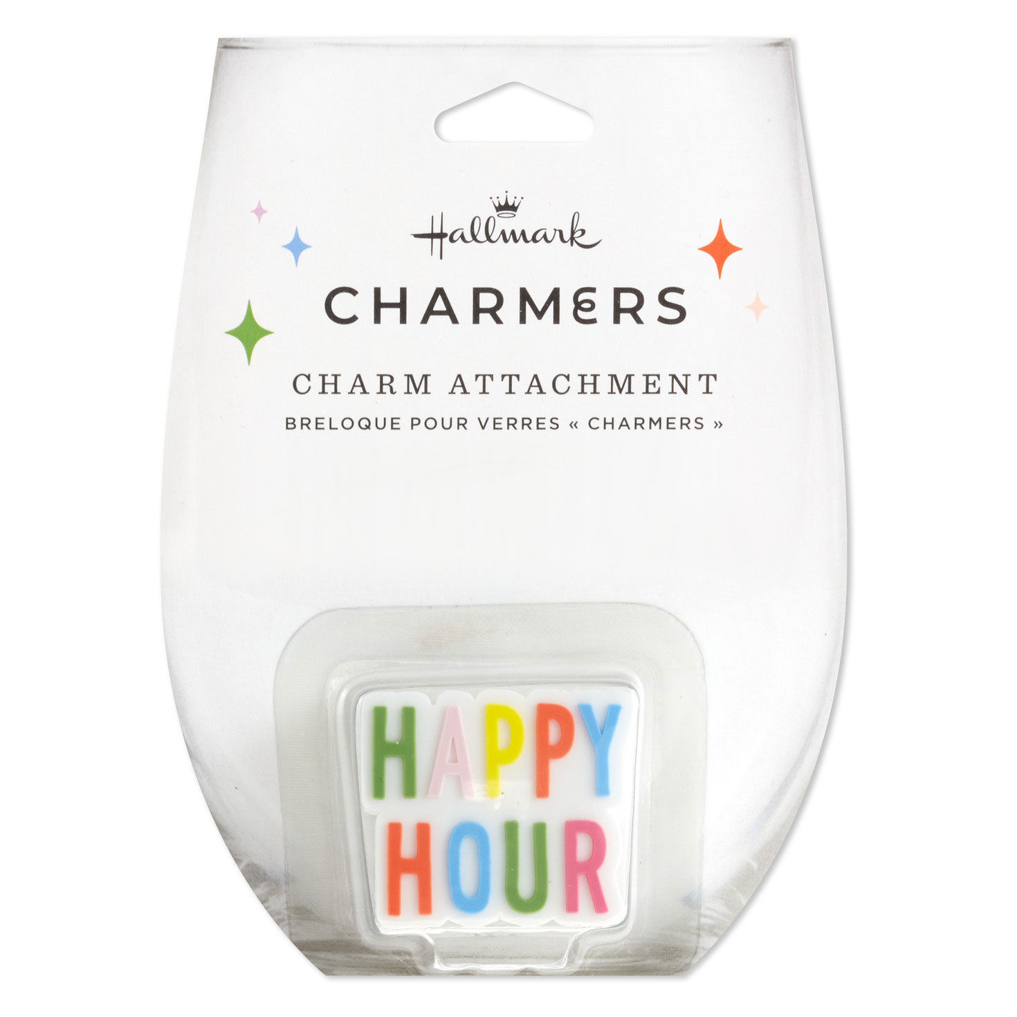 Charmers Happy Hour Silicone Charm, 1.3" H - Wine Glasses | Hallmark